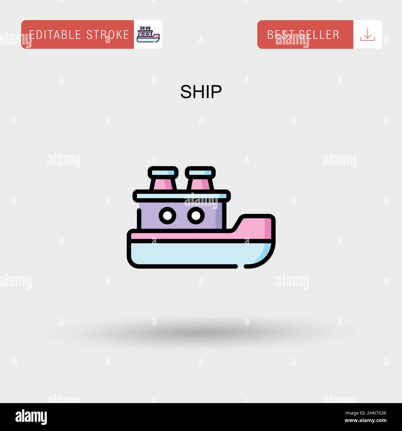 Ship Simple vector icon Stock Vector Image & Art - Alamy