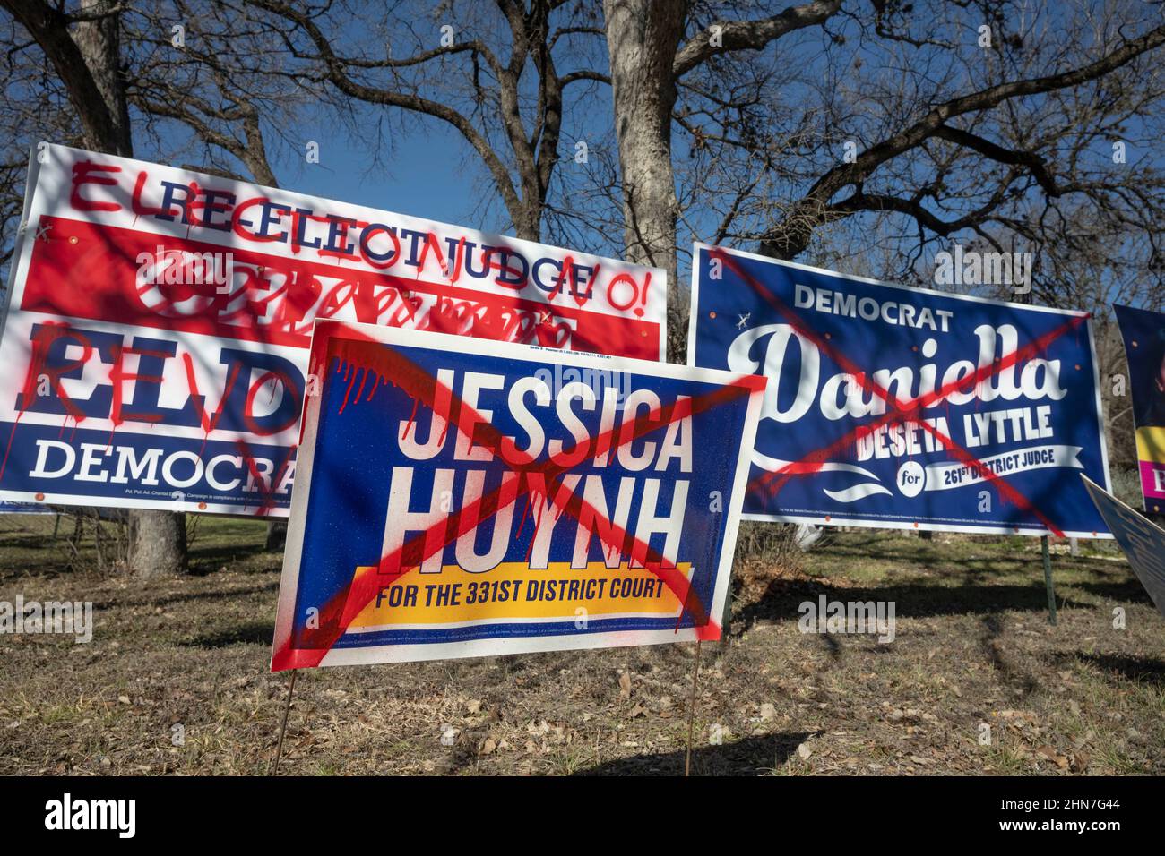 Vandalized campaign signs hi-res stock photography and images - Alamy