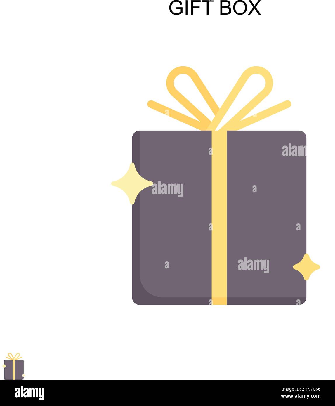 Gift box Simple vector icon. Illustration symbol design template for ...
