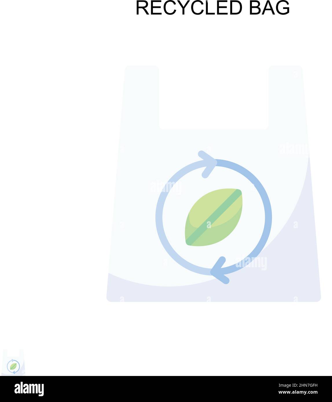 Recycled bag Simple vector icon. Illustration symbol design template ...