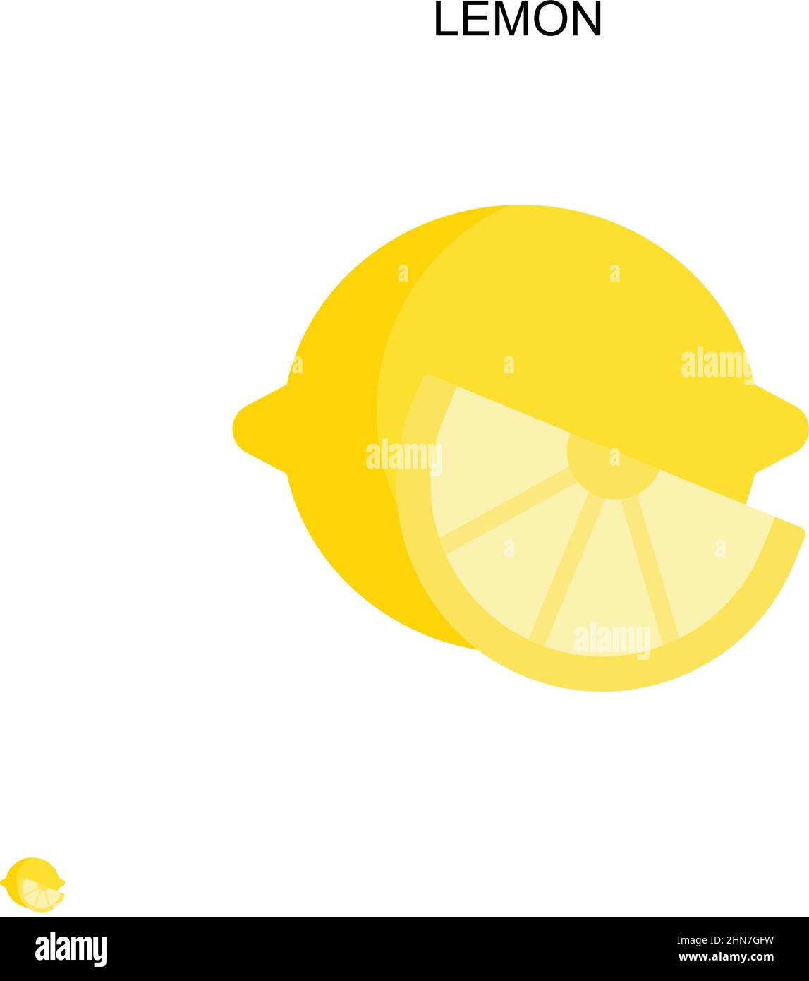 Lemon Simple vector icon. Illustration symbol design template for web ...