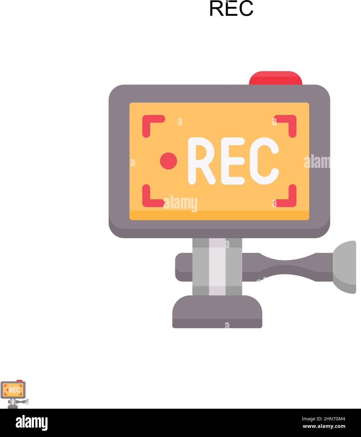 Rec Simple vector icon. Illustration symbol design template for web ...