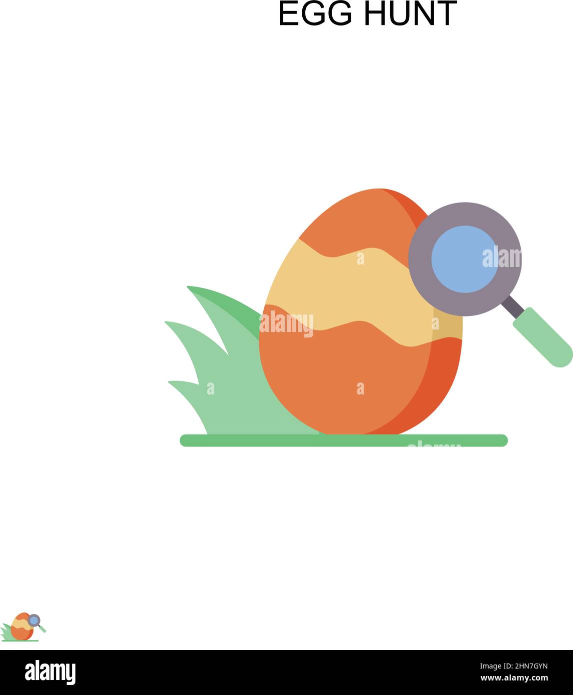 Egg hunt Simple vector icon. Illustration symbol design template for ...