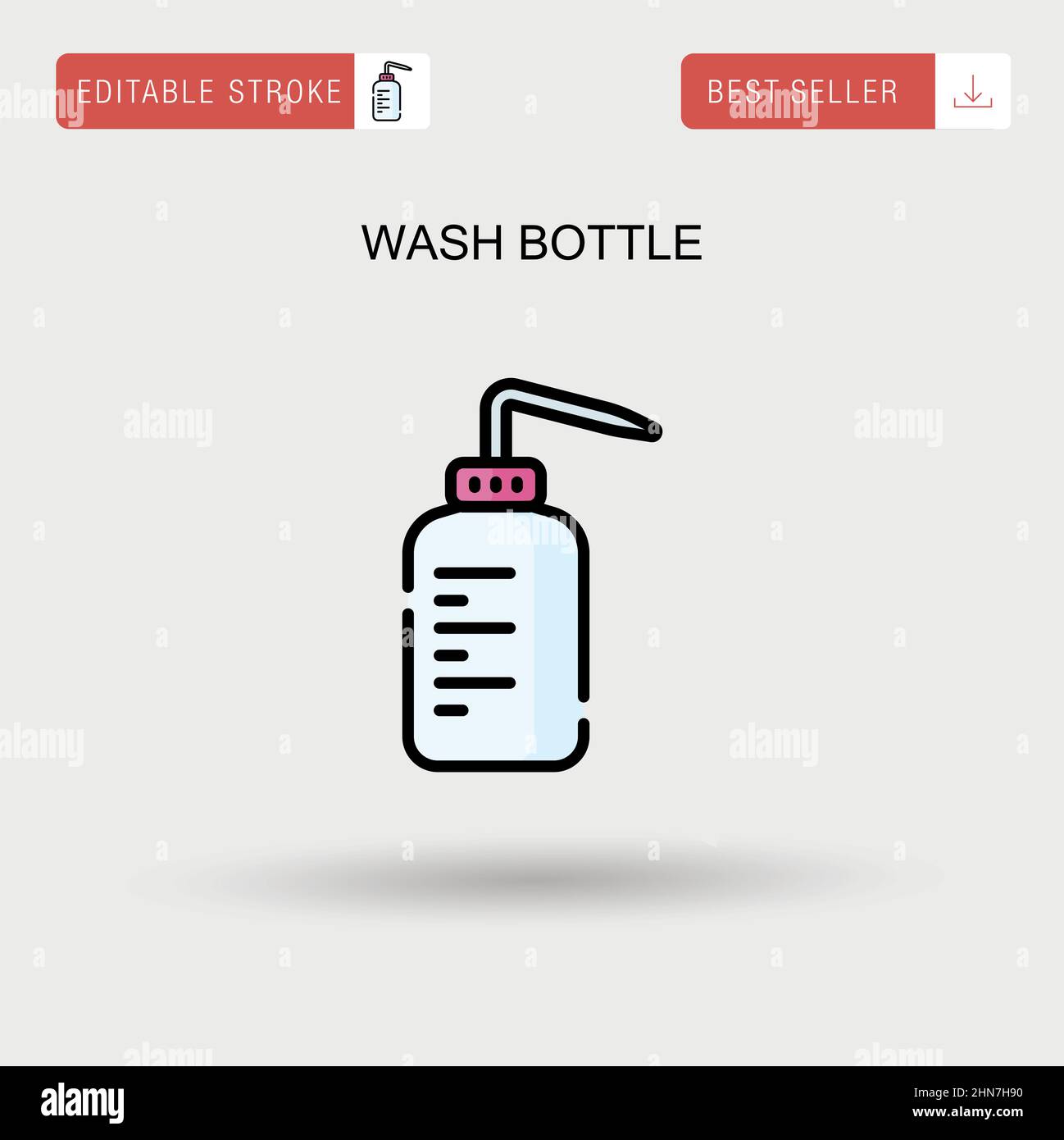 Wash bottle Simple vector icon Stock Vector Image & Art - Alamy
