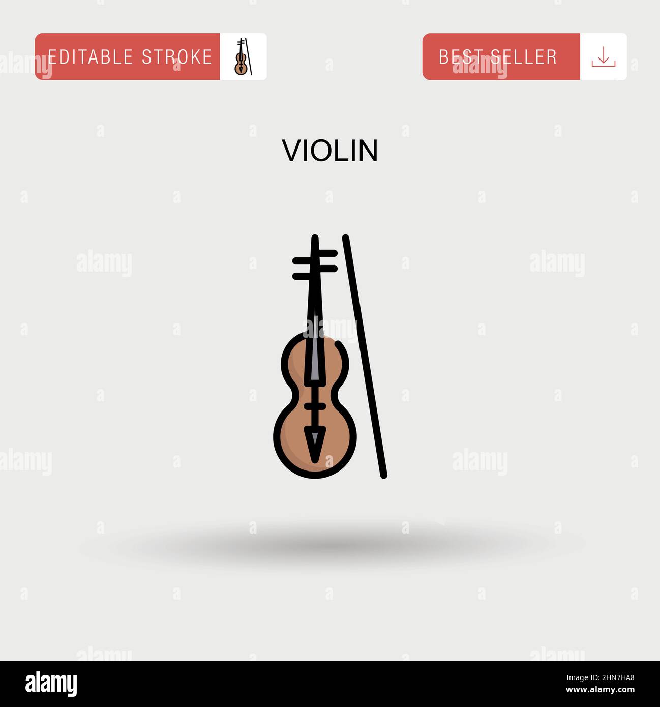 Violin Simple vector icon Stock Vector Image & Art - Alamy