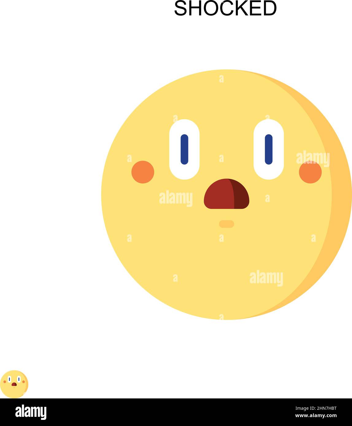 Shocked Simple vector icon. Illustration symbol design template for web ...