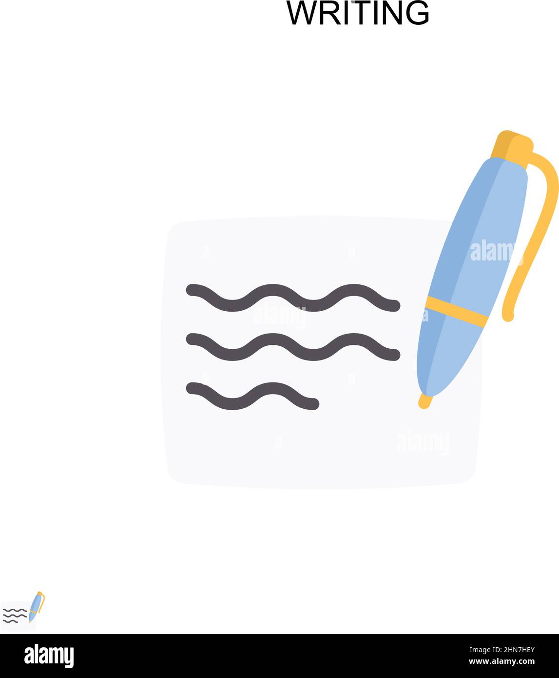 Writing Simple vector icon. Illustration symbol design template for web ...