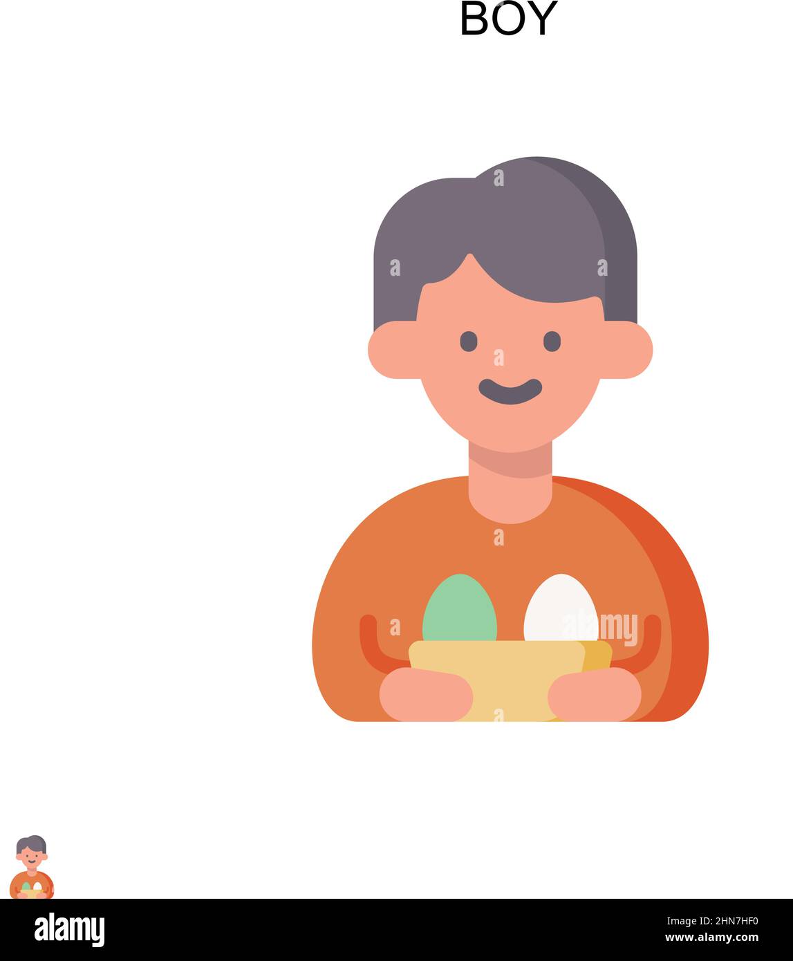 Boy Simple vector icon. Illustration symbol design template for web ...