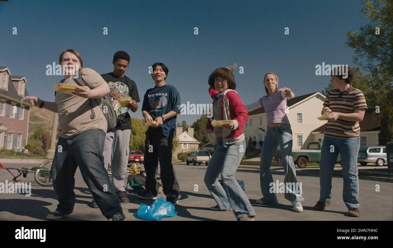 PEN15, from left: Dylan Gage, Tony Espinosa, Dallas Liu, Maya Erskine ...
