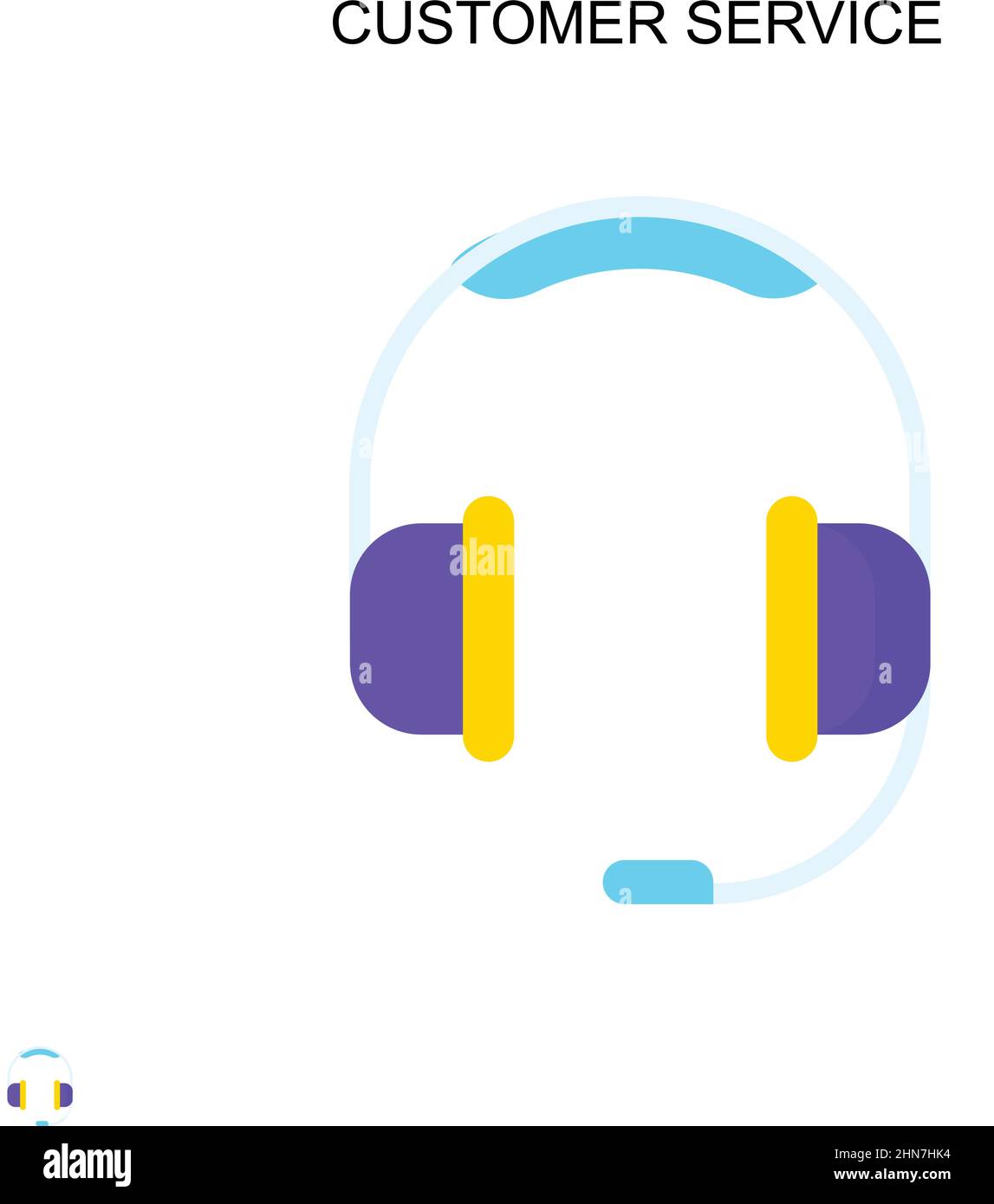 Customer service Simple vector icon. Illustration symbol design ...