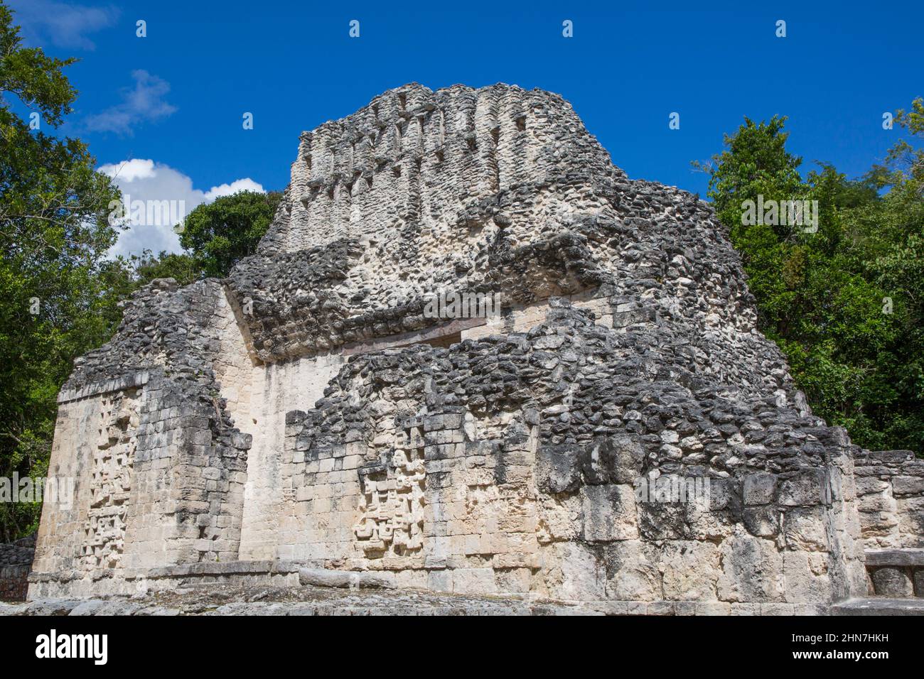 Structure VI, Mayan Ruins, Chicanna Archaeological Zone, Campeche State ...