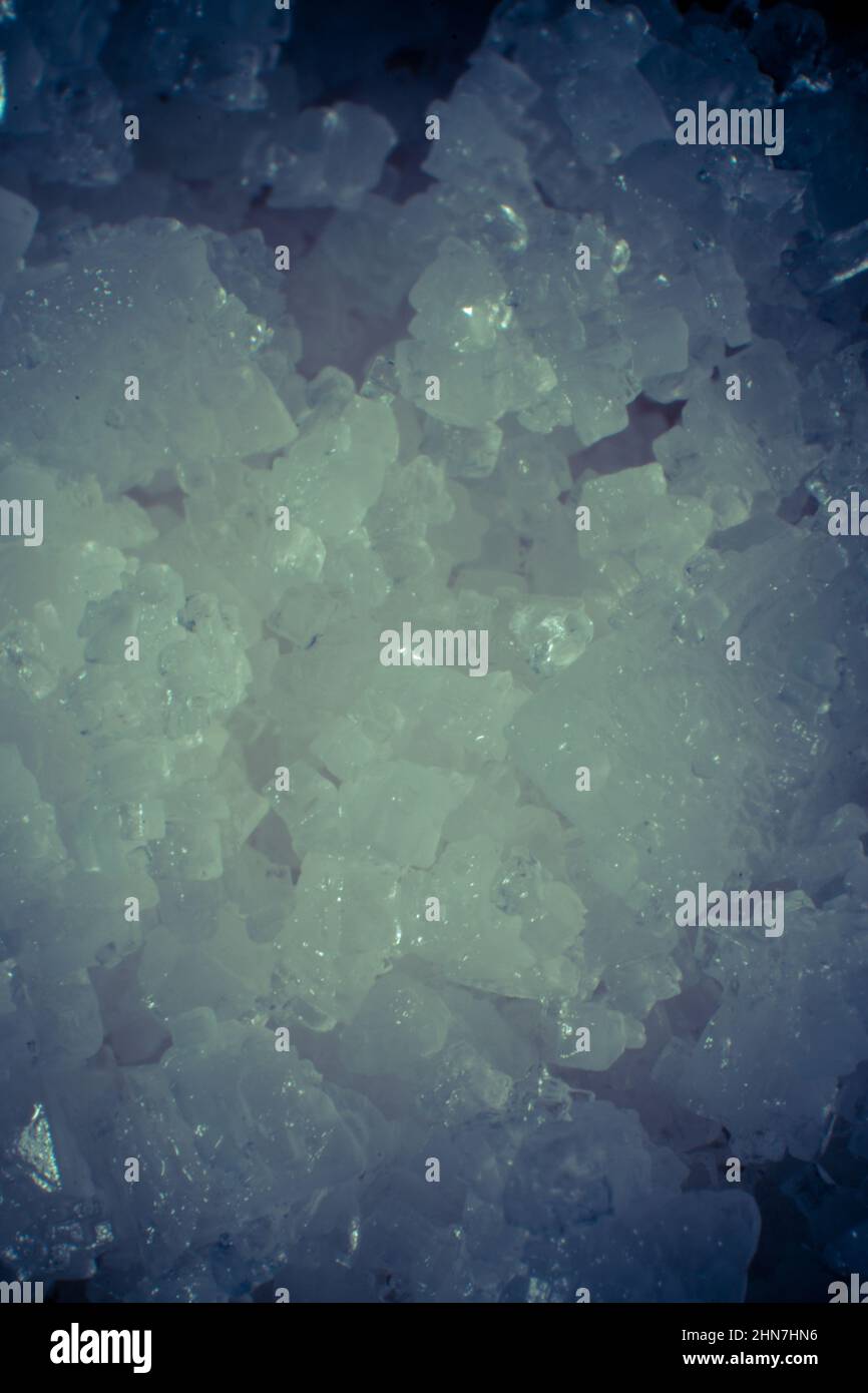 Salt crystals close up, minerals, coocking ingredients. Salt macro ...