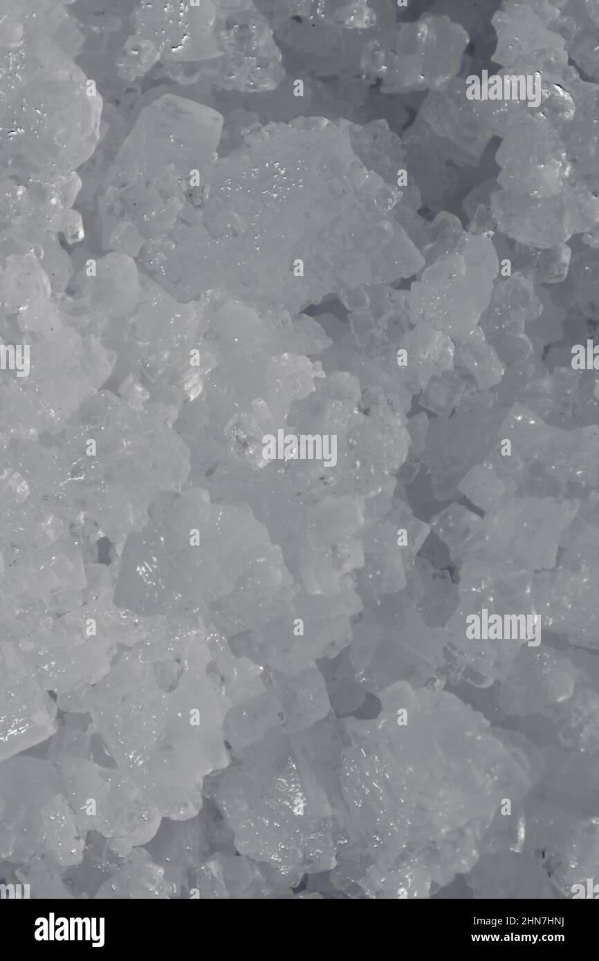 Salt crystals close up, minerals, coocking ingredients. Salt macro ...