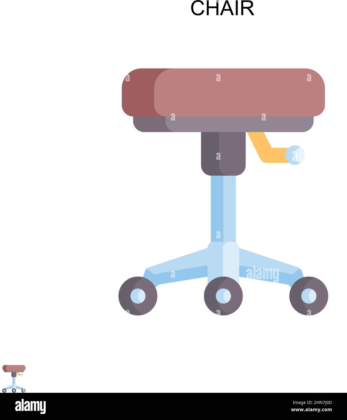 Chair Simple vector icon. Illustration symbol design template for web ...