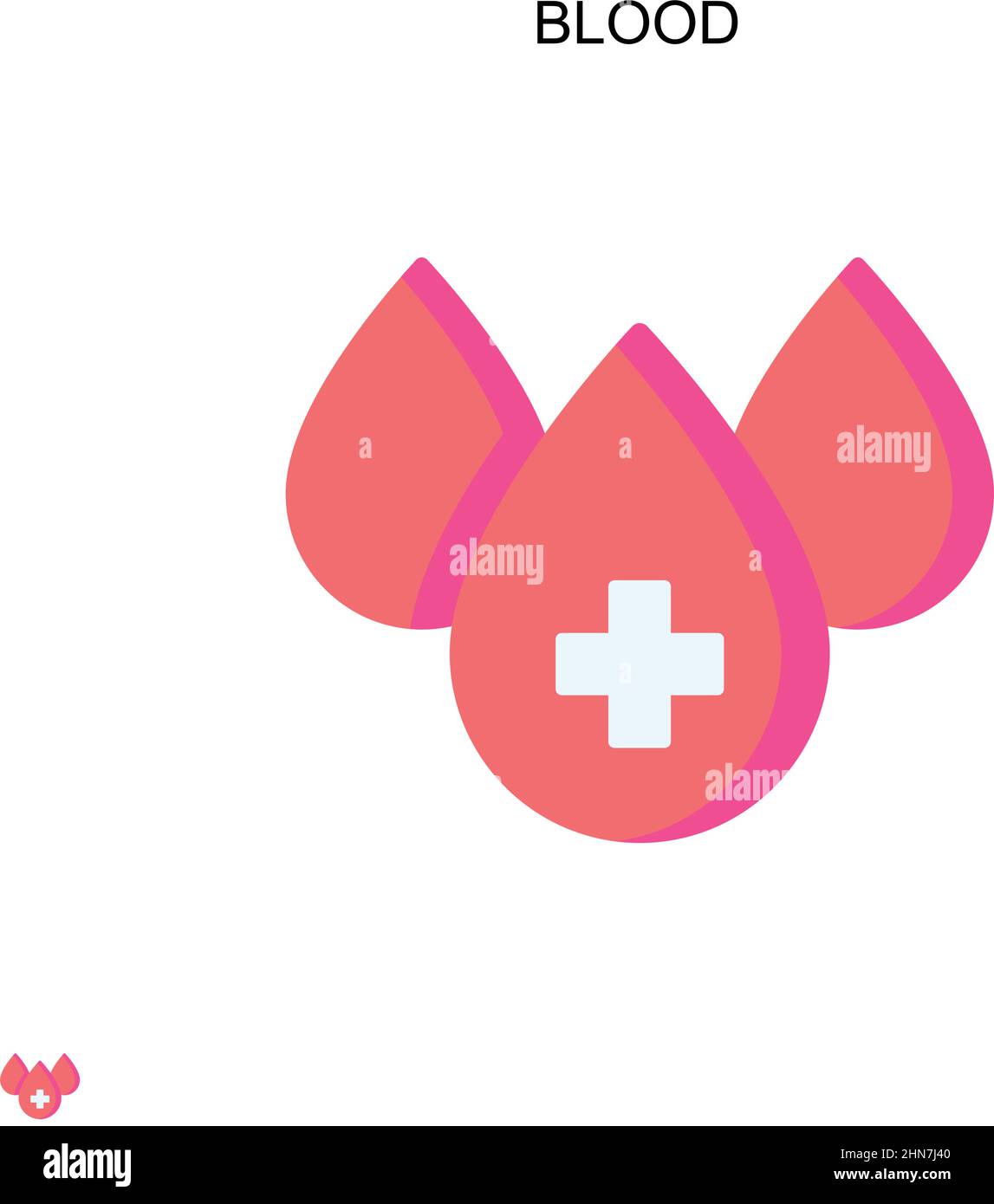 Blood Simple vector icon. Illustration symbol design template for web ...