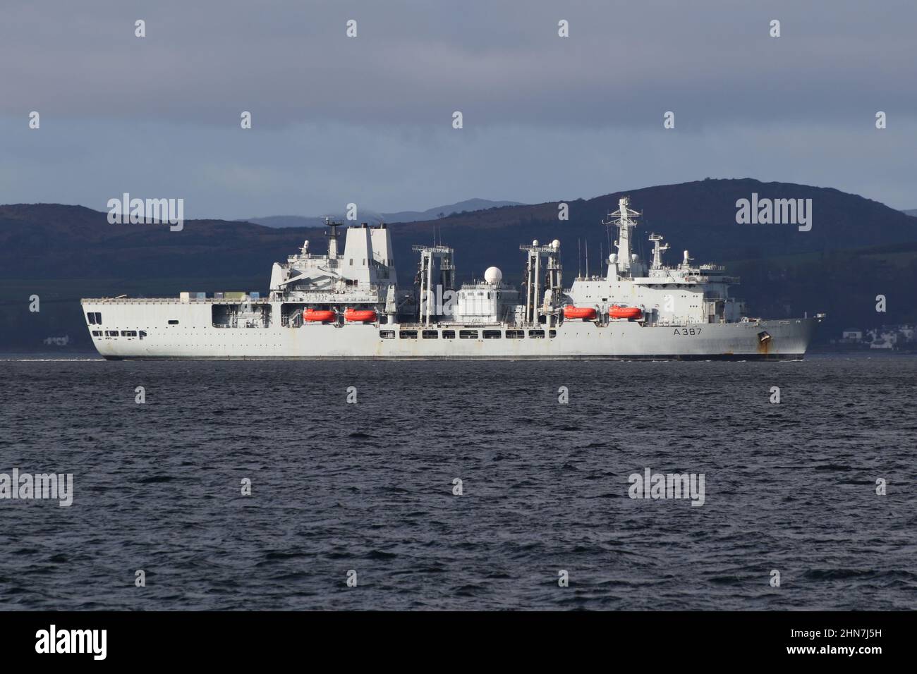 RFA Fort Victoria (A387), a Fort-class stores ship and oiler operated ...