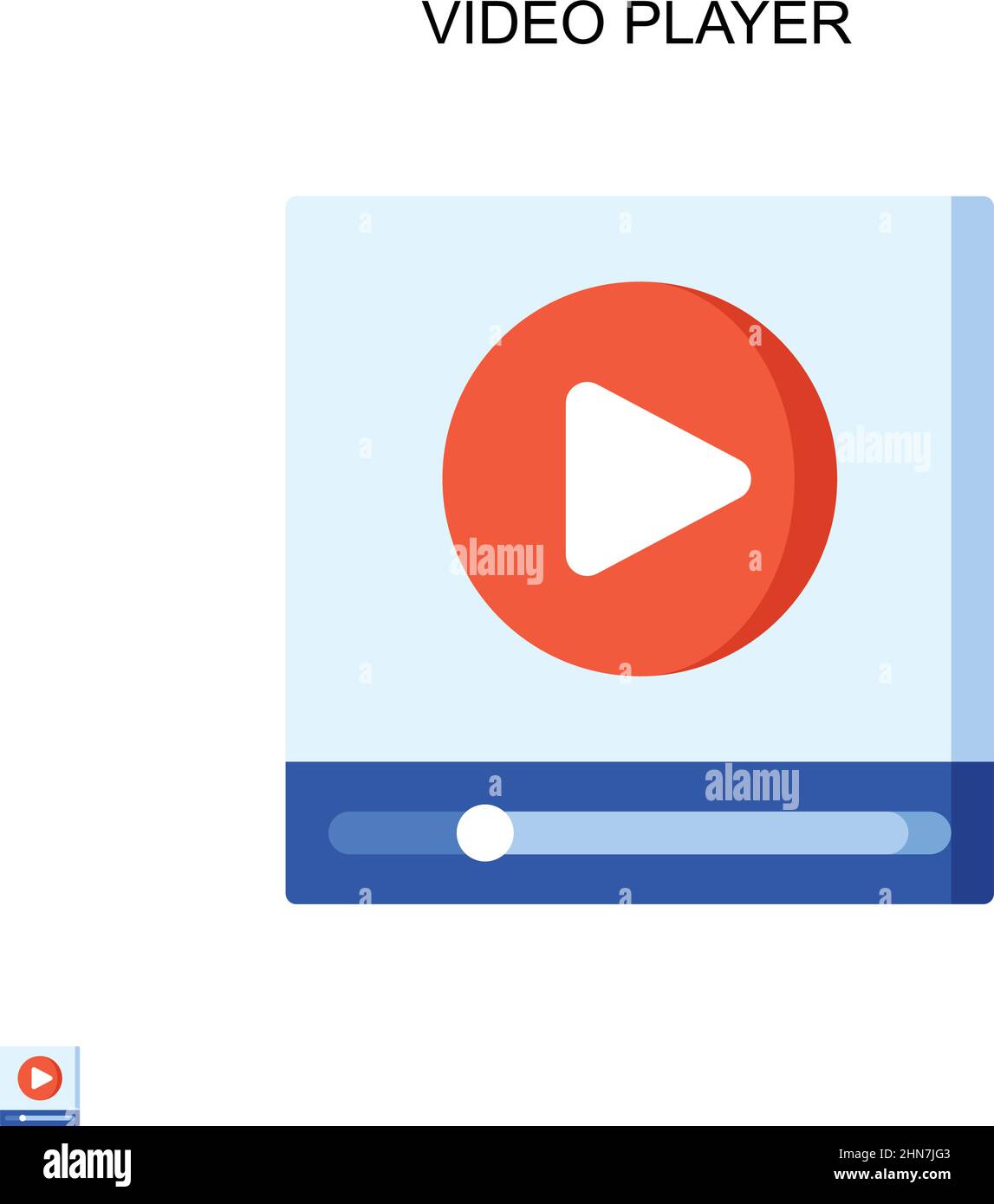 Video player Simple vector icon. Illustration symbol design template ...