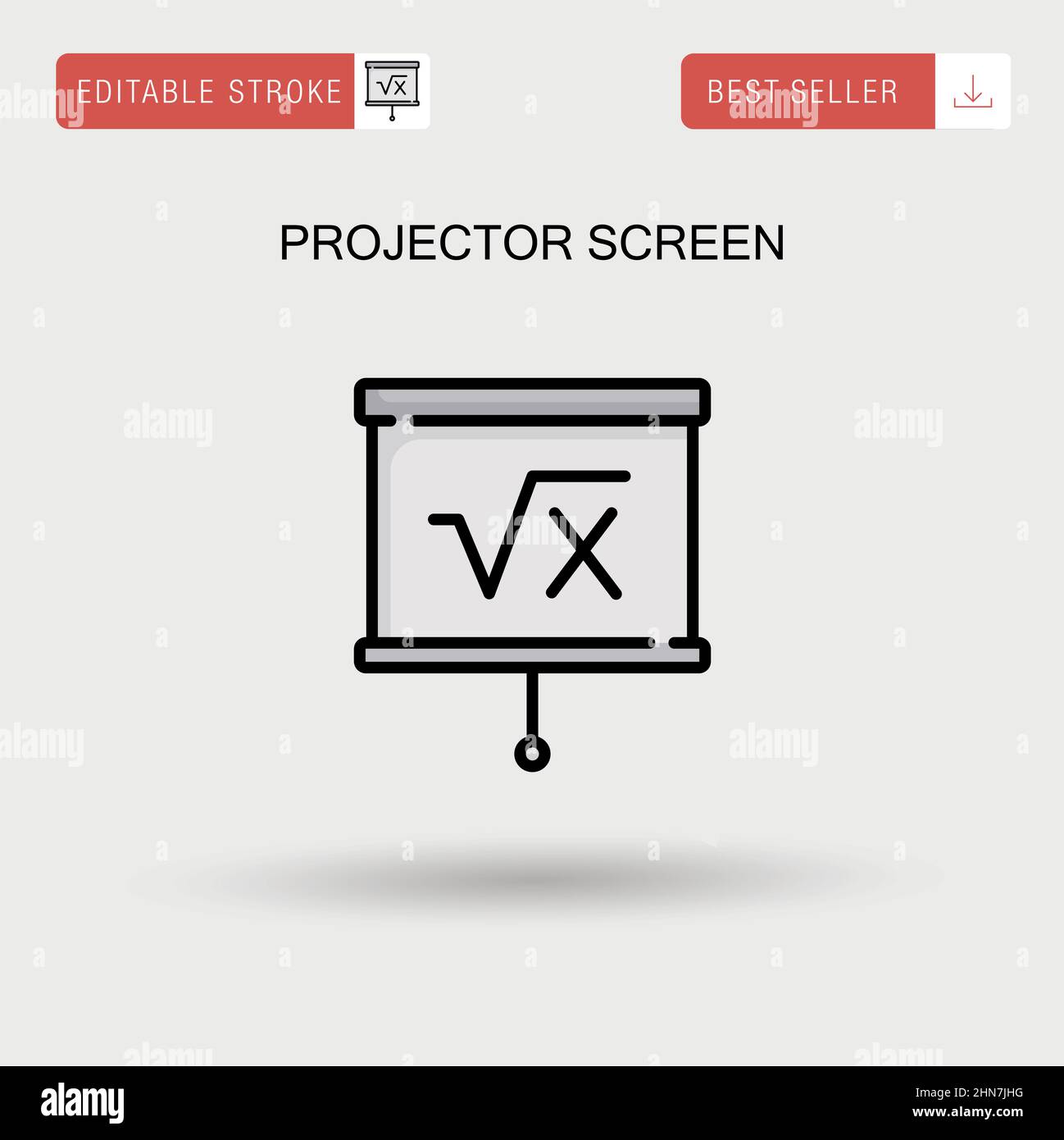 Projector screen Simple vector icon Stock Vector Image & Art - Alamy