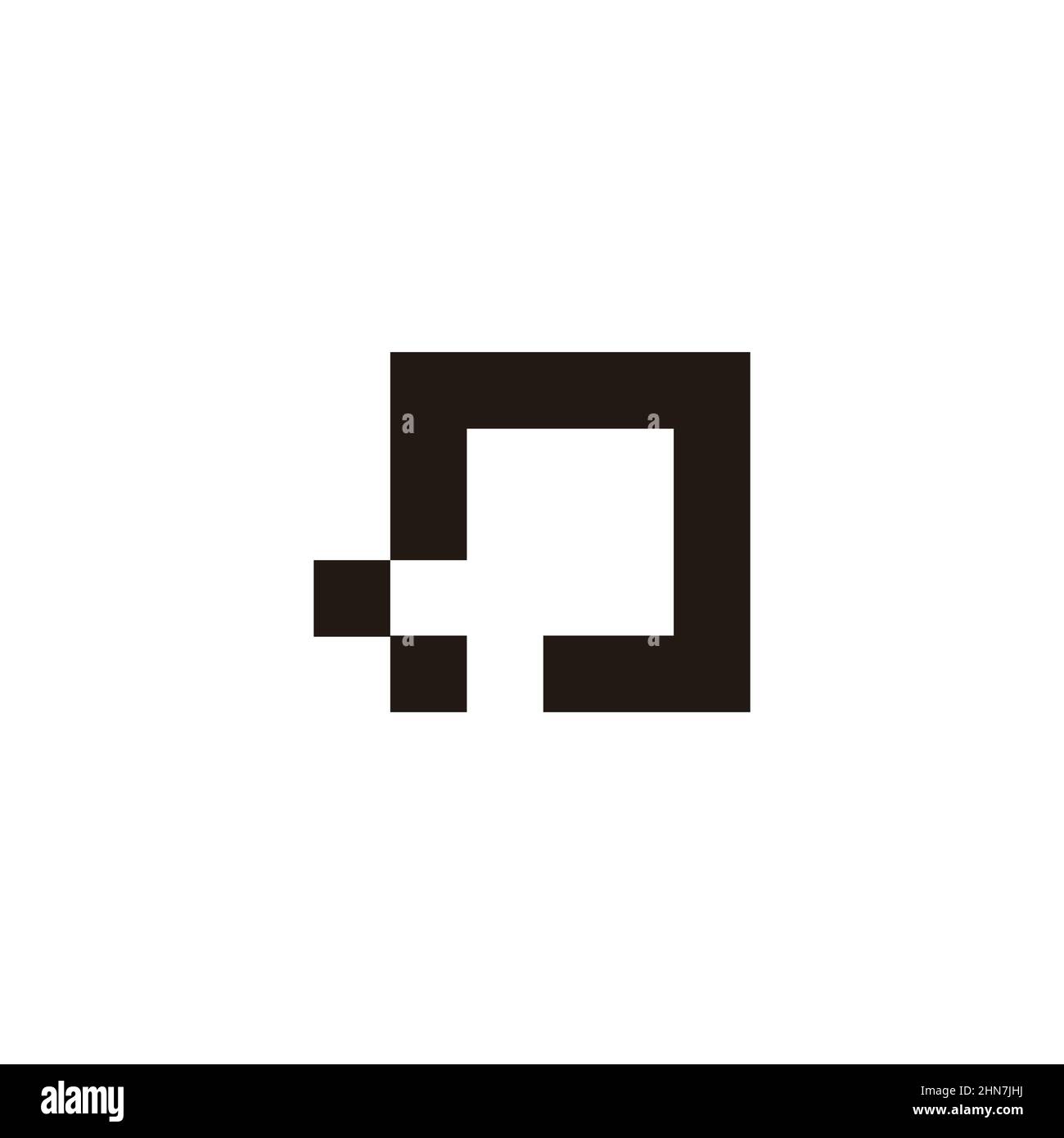 letter p simple square motion box geometric logo vector Stock Vector ...