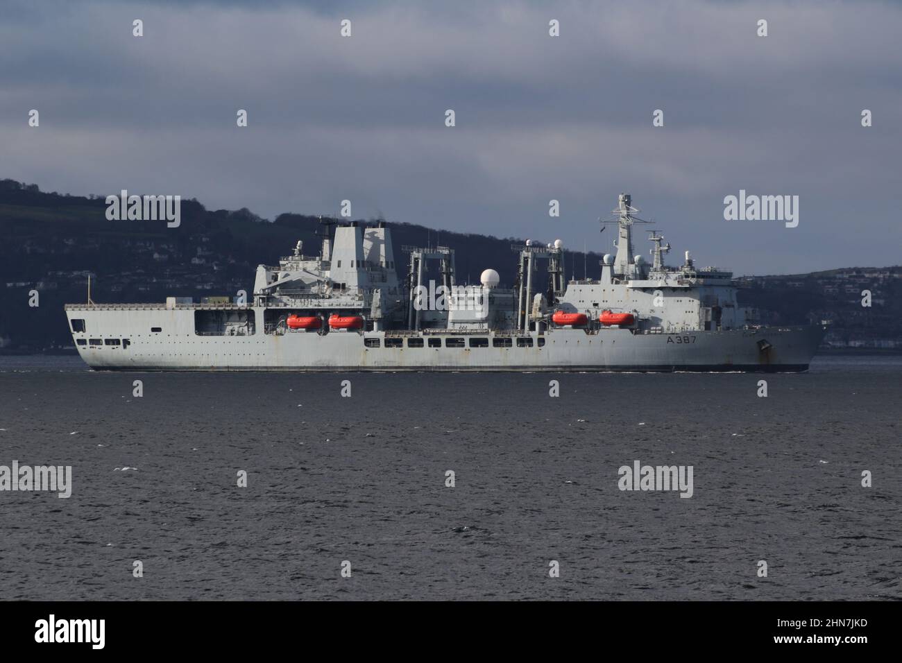 RFA Fort Victoria (A387), a Fort-class stores ship and oiler operated ...