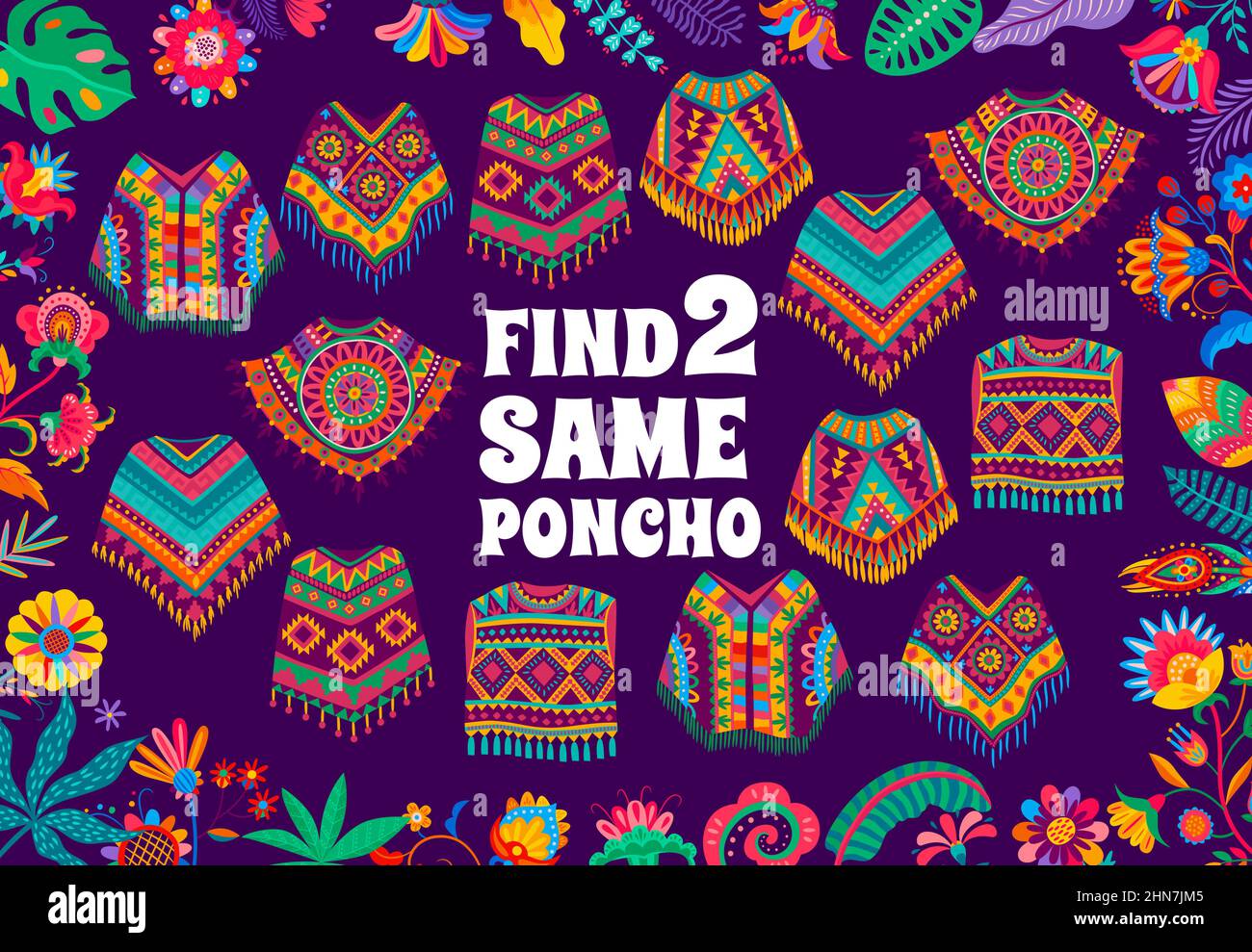 Mexican Poncho Pattern Vector