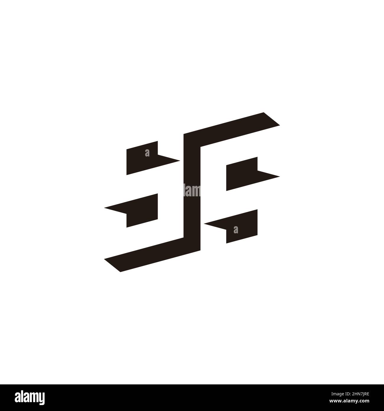 letter ss talk symbol negative space 3d logo vector Stock Vector Image ...