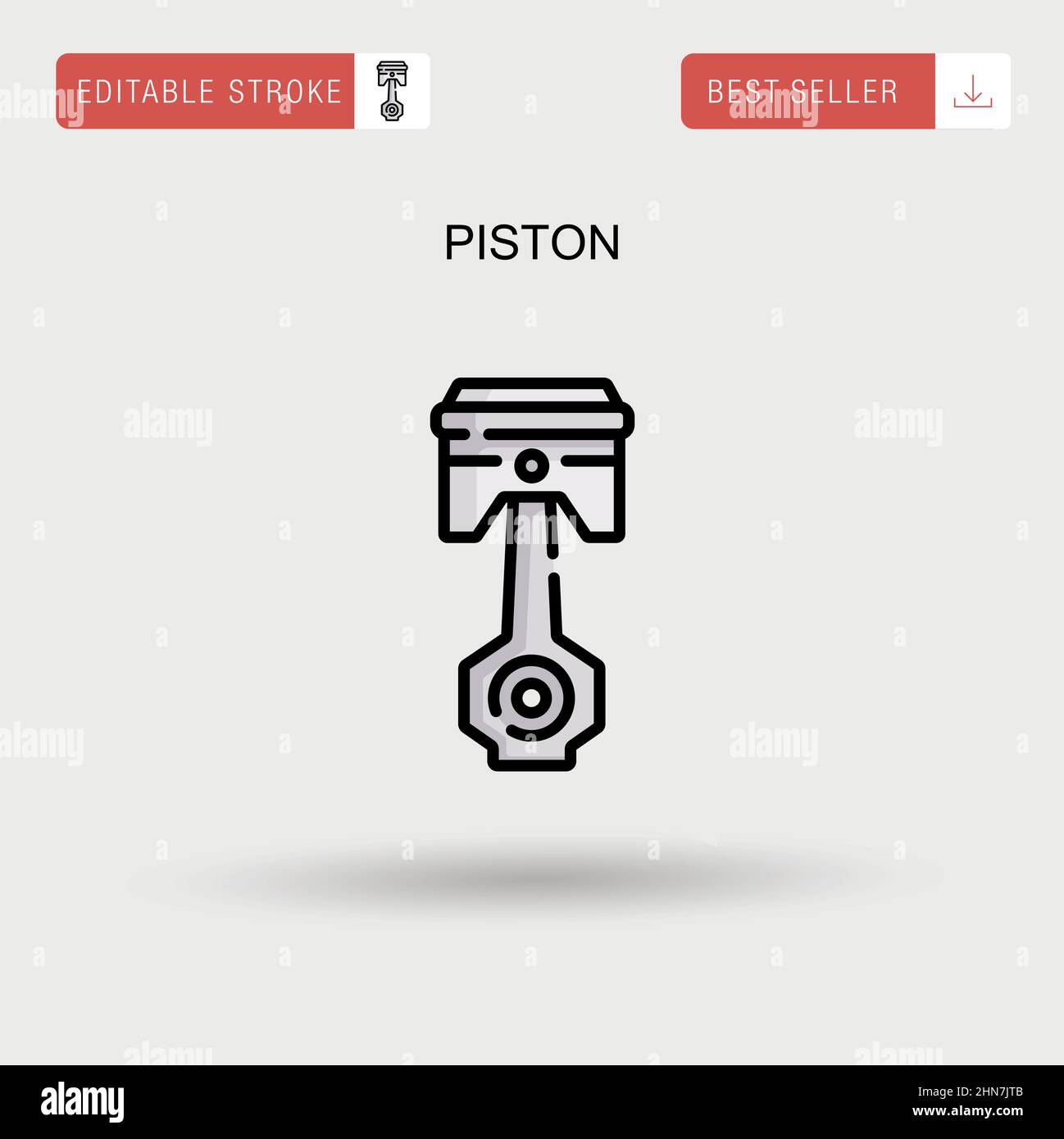 Piston Simple vector icon Stock Vector Image & Art - Alamy