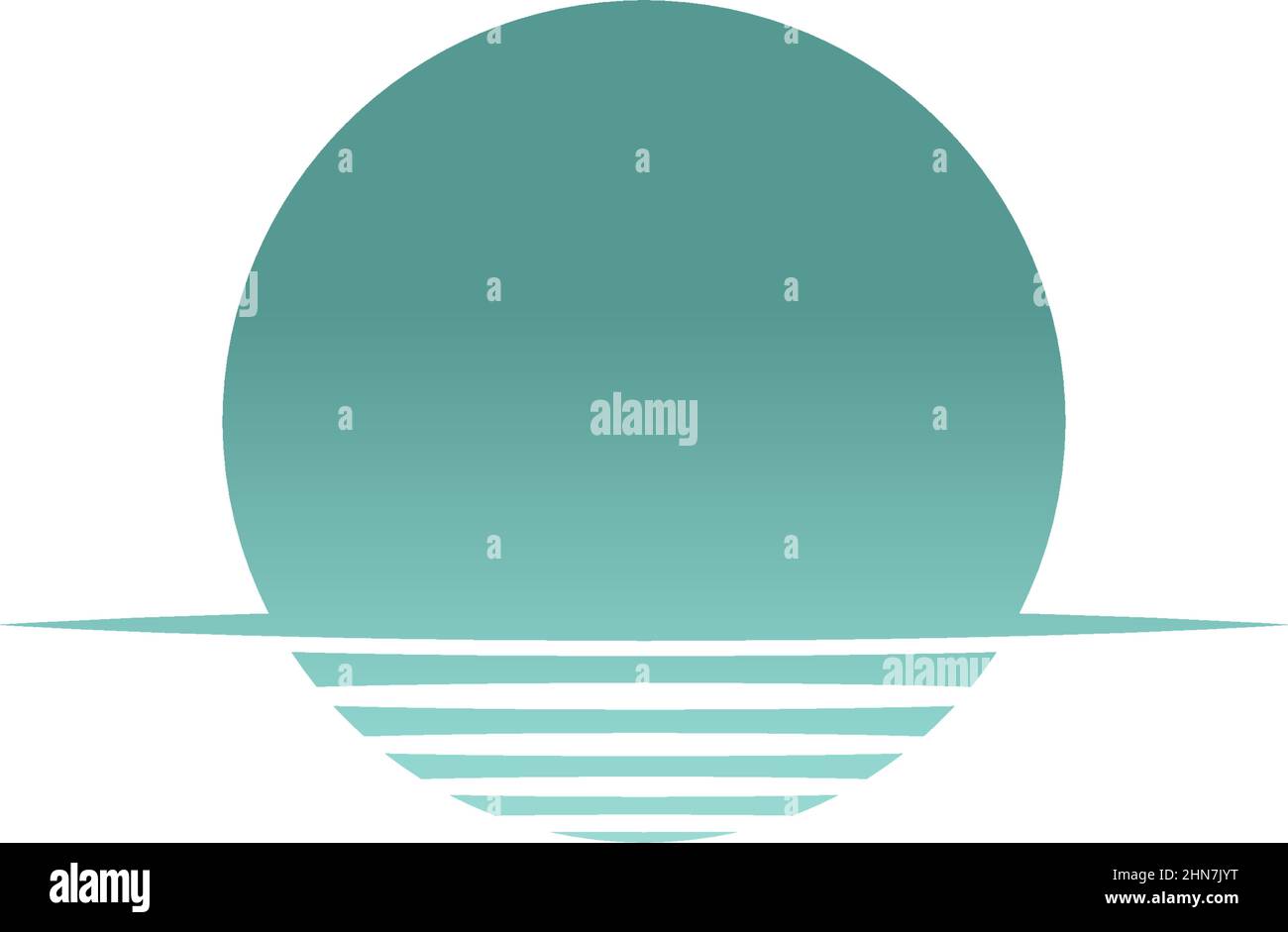 Moon icon logo flat design illustration template Stock Vector Image ...