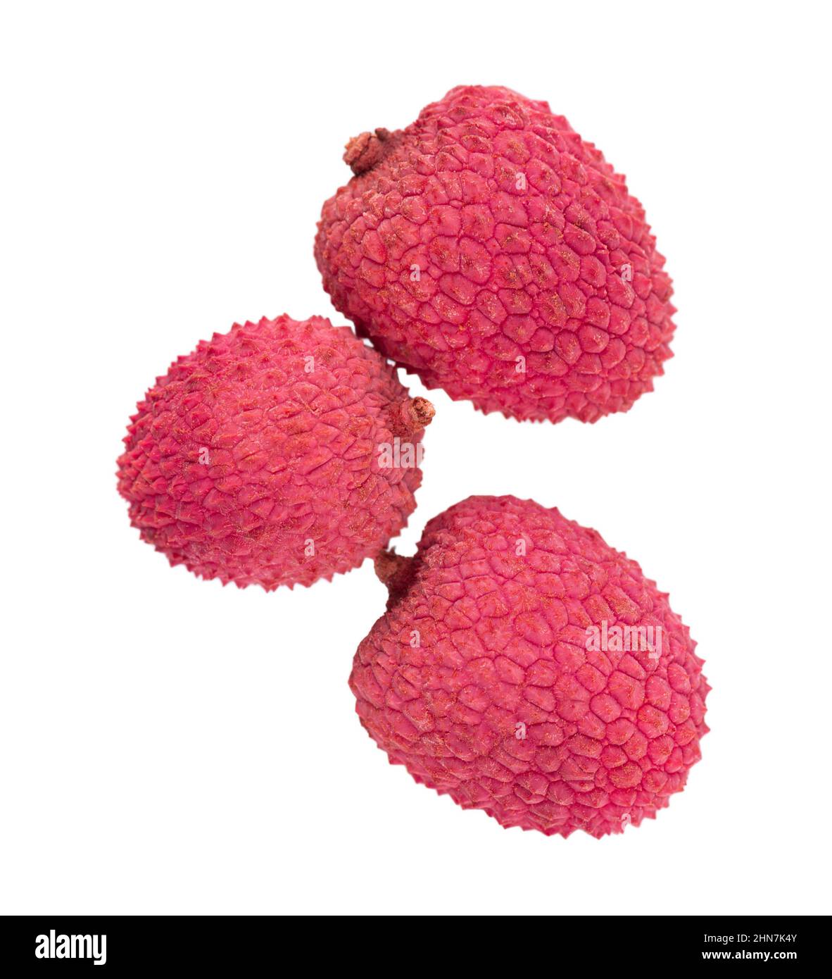 Lychee fruit isolated on white background. Tropical exotic fresh ripe ...
