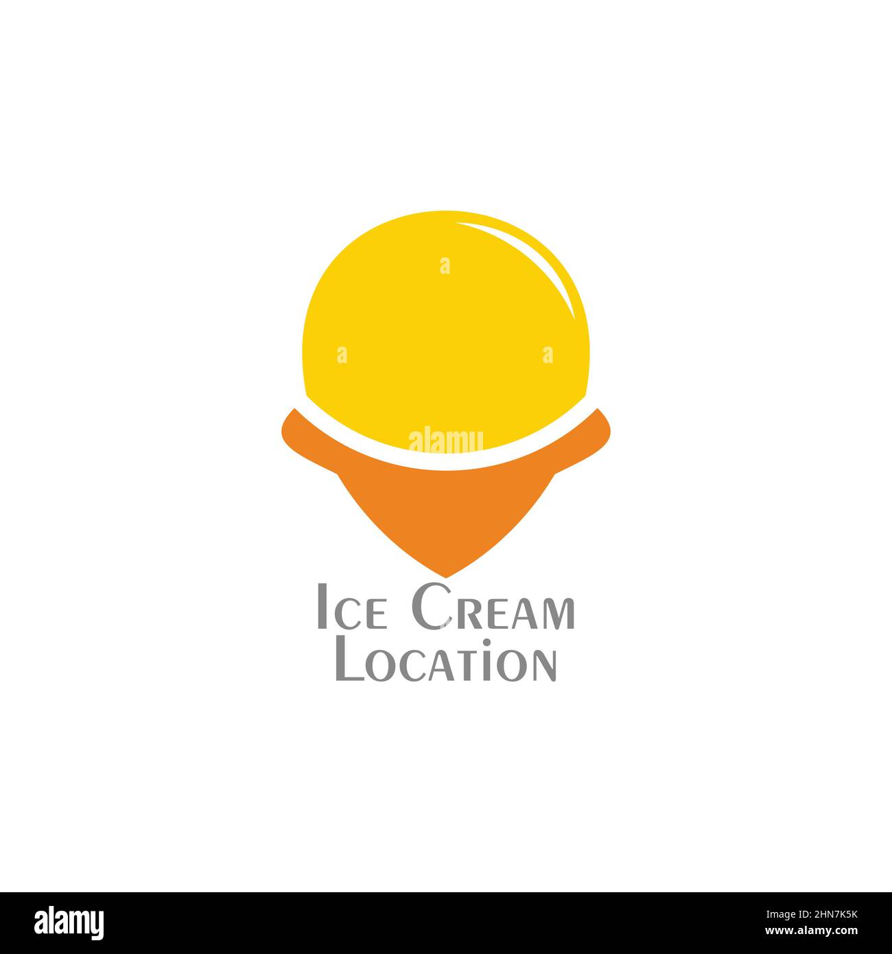 ice cream candy pin location symbol logo vector Stock Vector Image ...