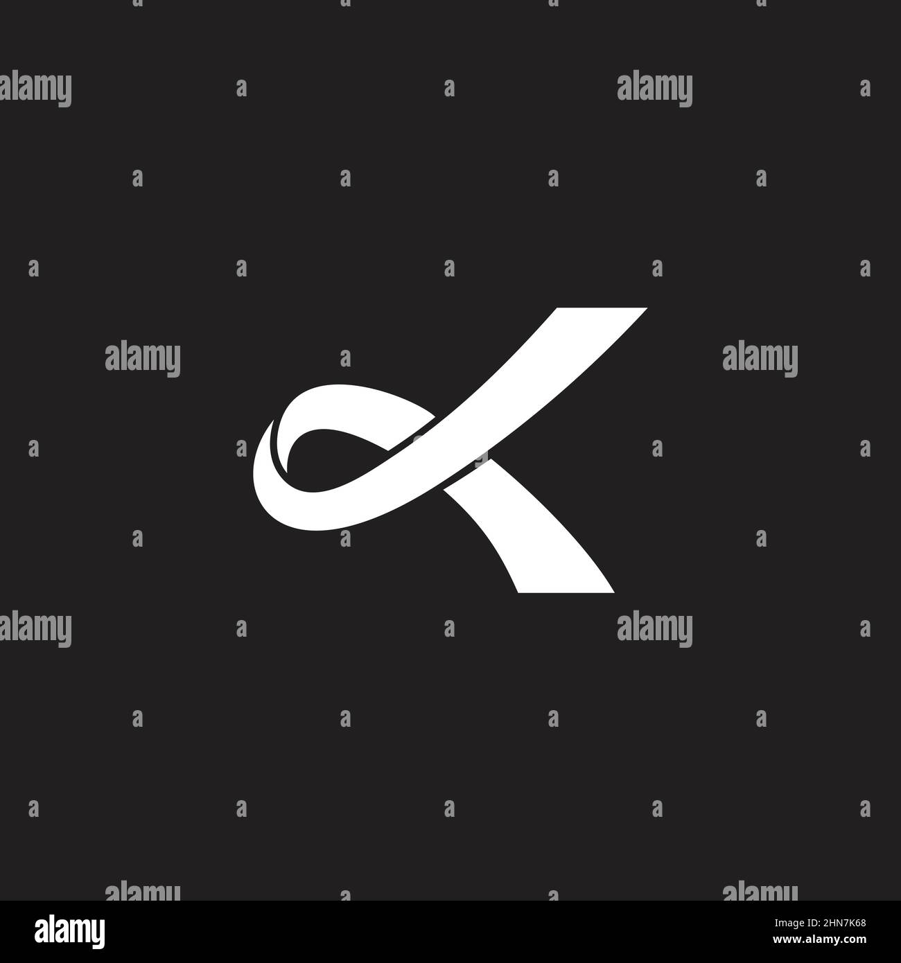 letter k simple curves ribbon logo vector Stock Vector Image & Art - Alamy