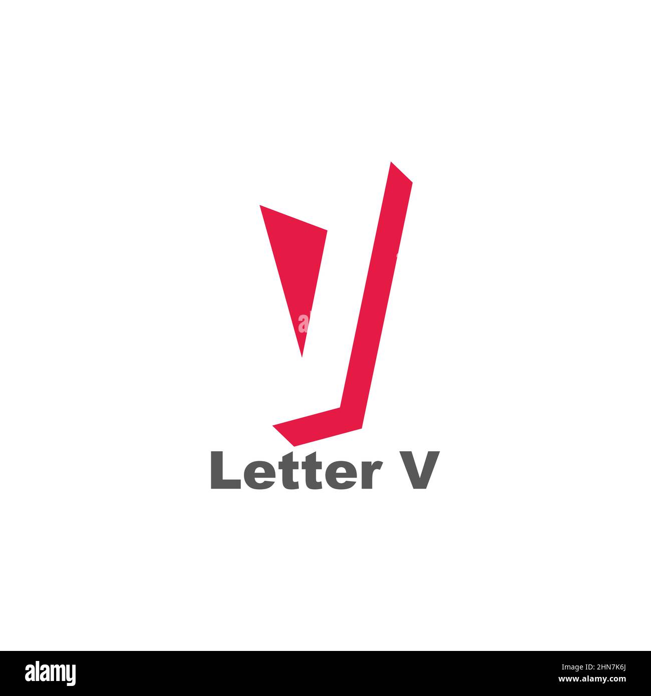 letter v simple geometric 3d wall logo vector Stock Vector Image & Art ...