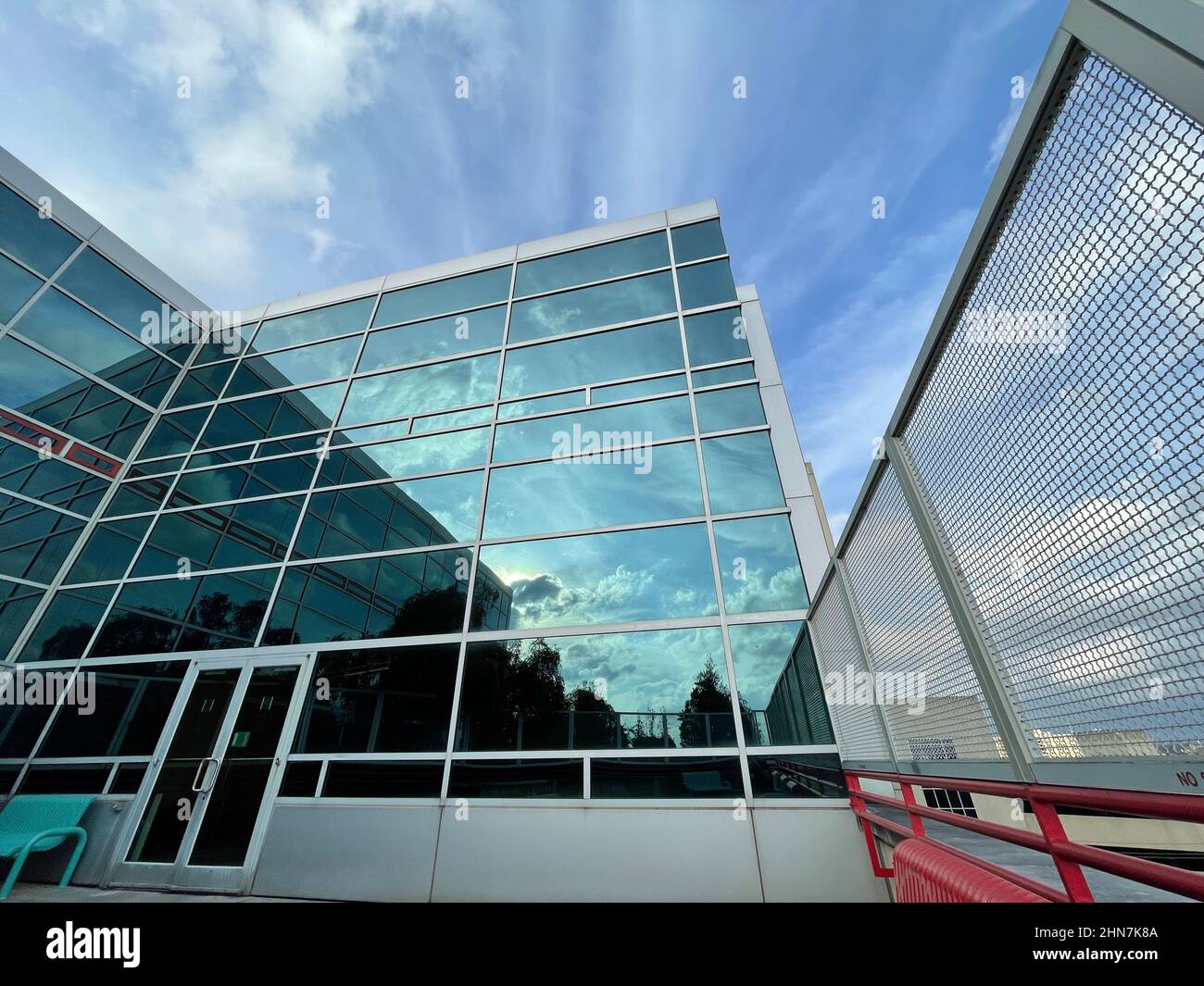 Augusta, Ga USA - 12 13 21: Childrens Hospital balcony view glass ...