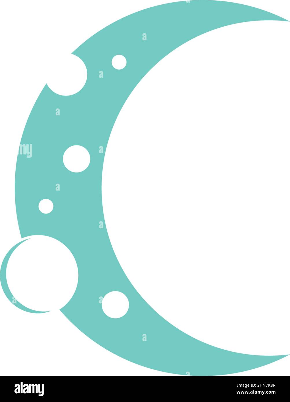 Moon icon logo flat design illustration template Stock Vector Image ...