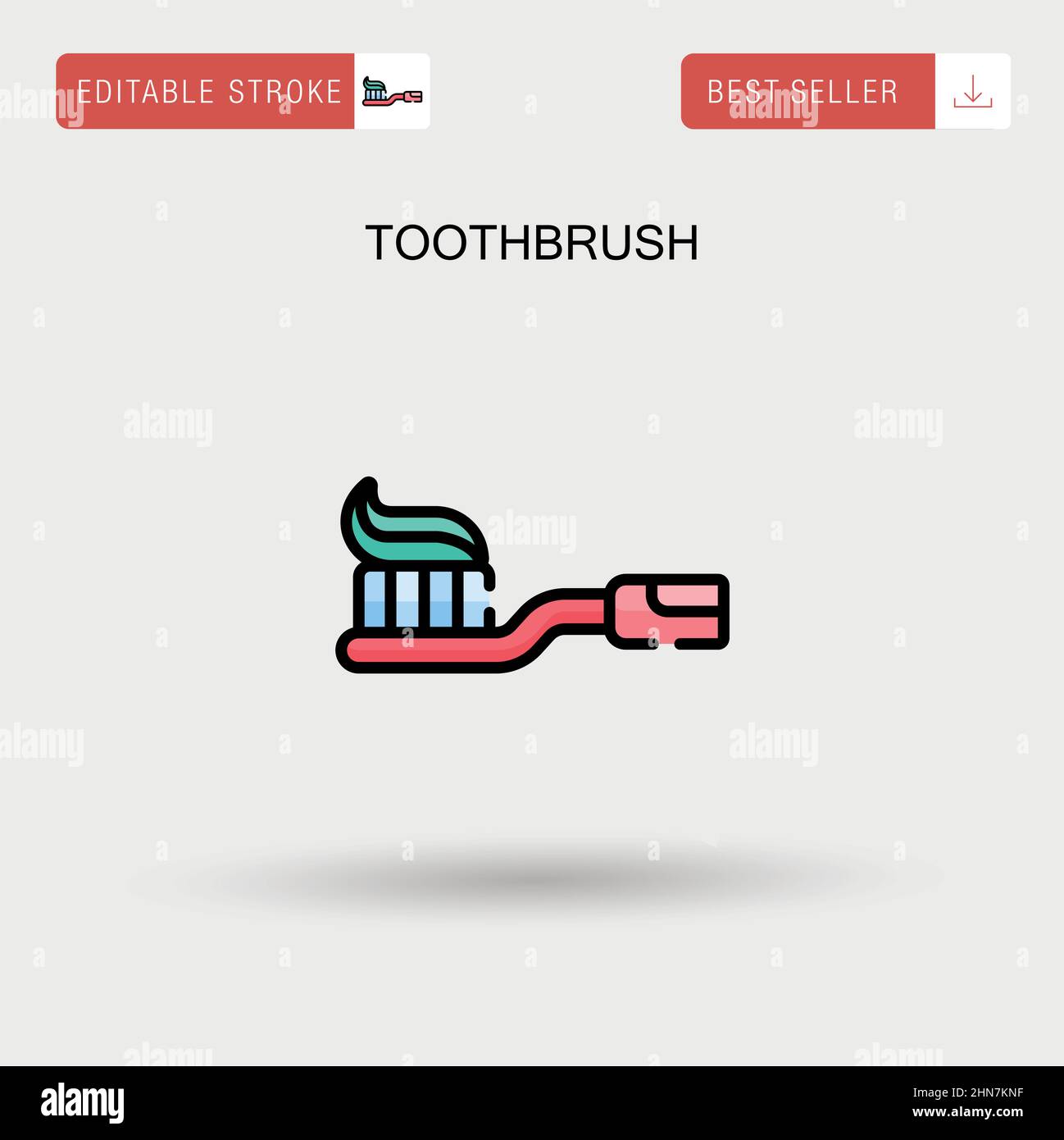 Toothbrush Simple vector icon Stock Vector Image & Art - Alamy