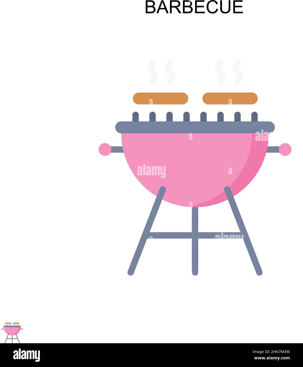 Barbecue Simple vector icon. Illustration symbol design template for ...