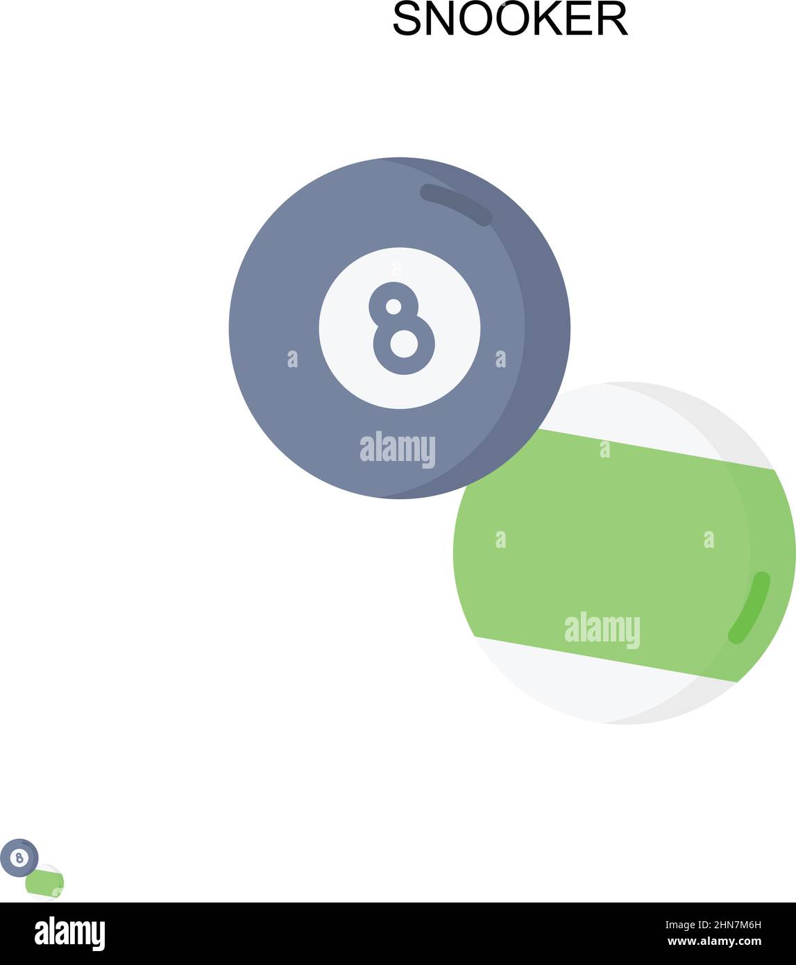 Snooker Simple vector icon. Illustration symbol design template for web ...