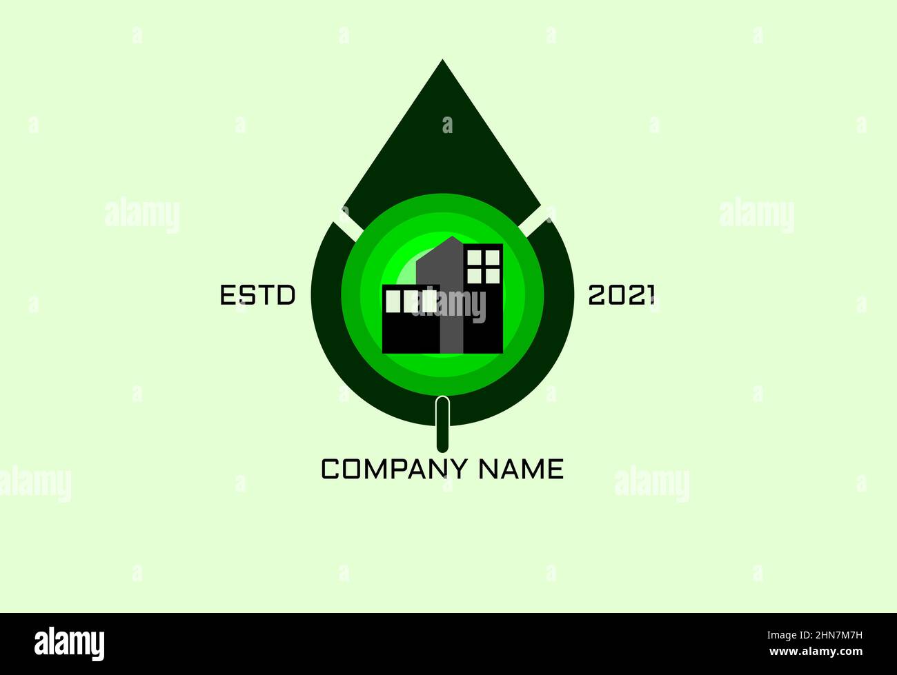 Simple leaf recycle city logo. suitable for your business in the field ...