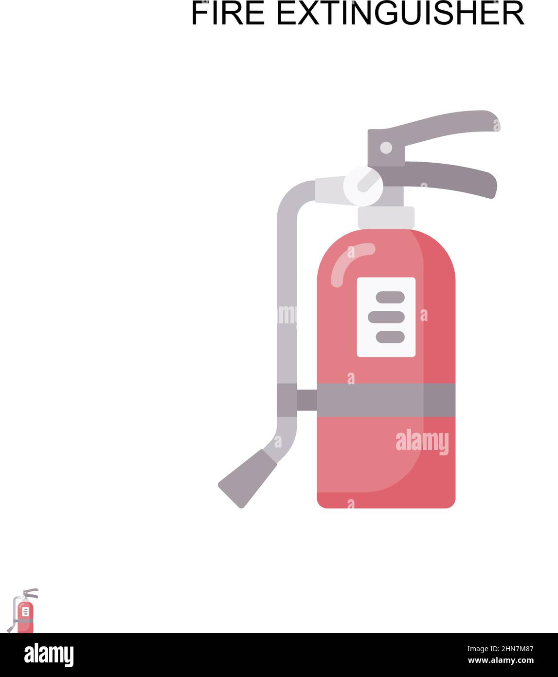 Fire extinguisher Simple vector icon. Illustration symbol design ...
