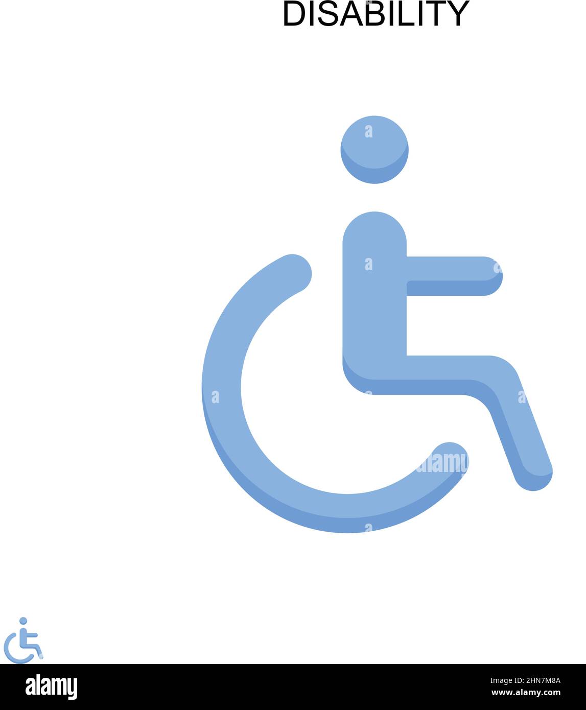Disability Simple vector icon. Illustration symbol design template for ...