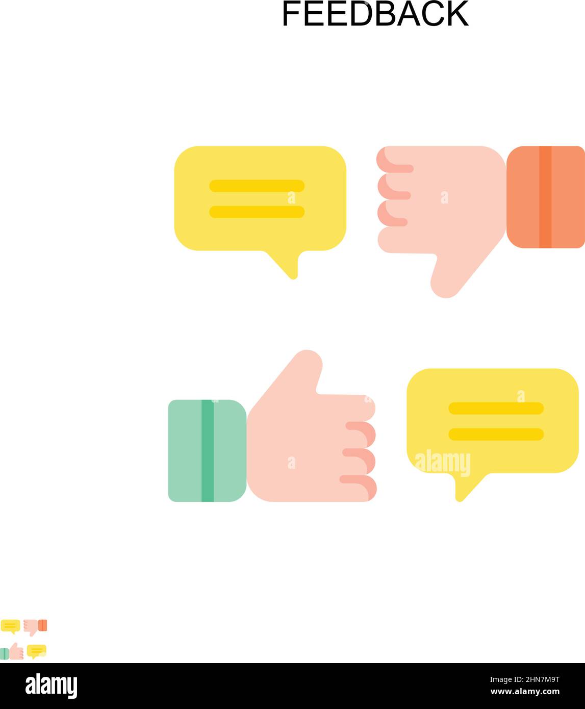 Feedback Simple vector icon. Illustration symbol design template for ...