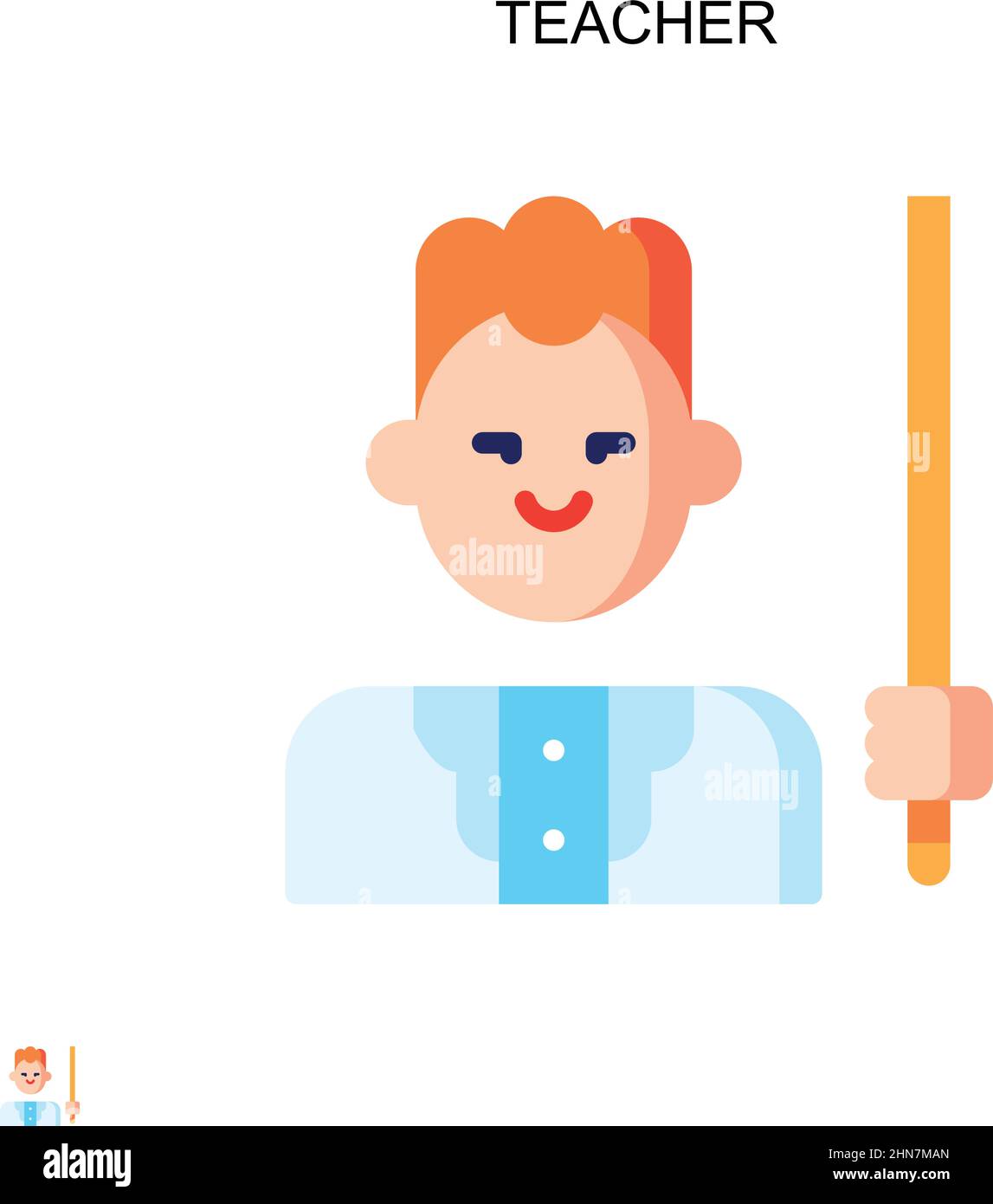 Teacher Simple vector icon. Illustration symbol design template for web ...