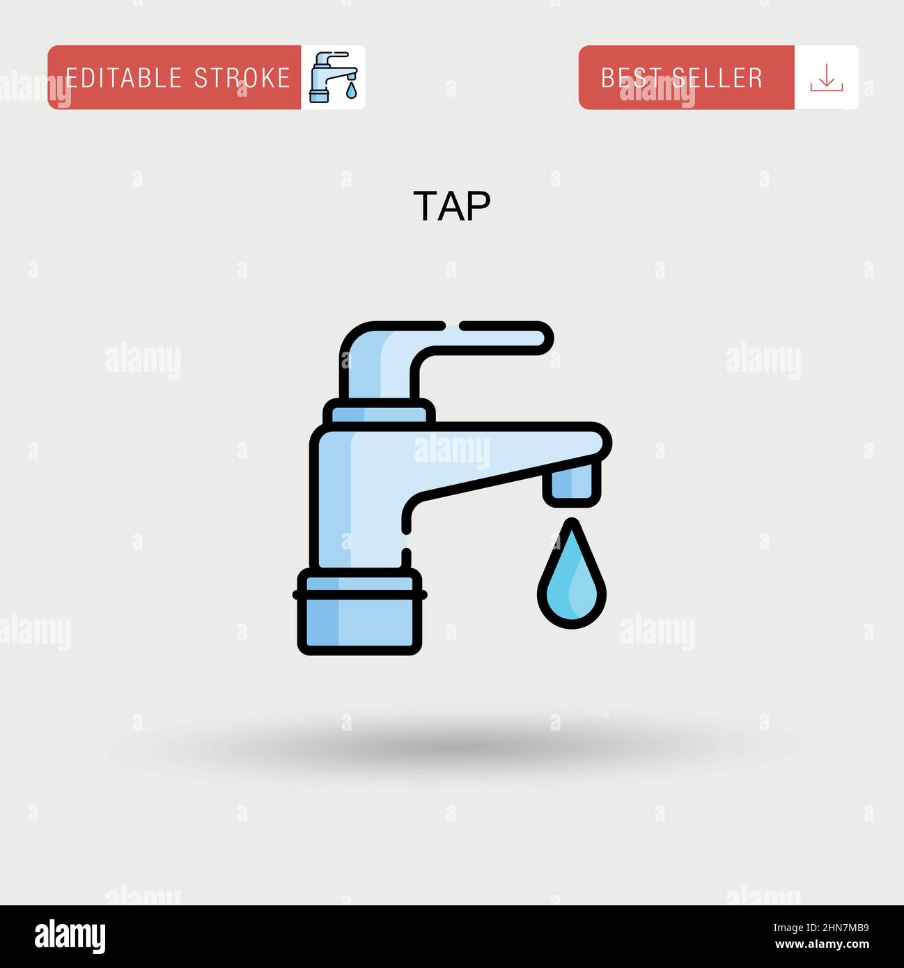 Pure water tap icon vector hi-res stock photography and images - Alamy