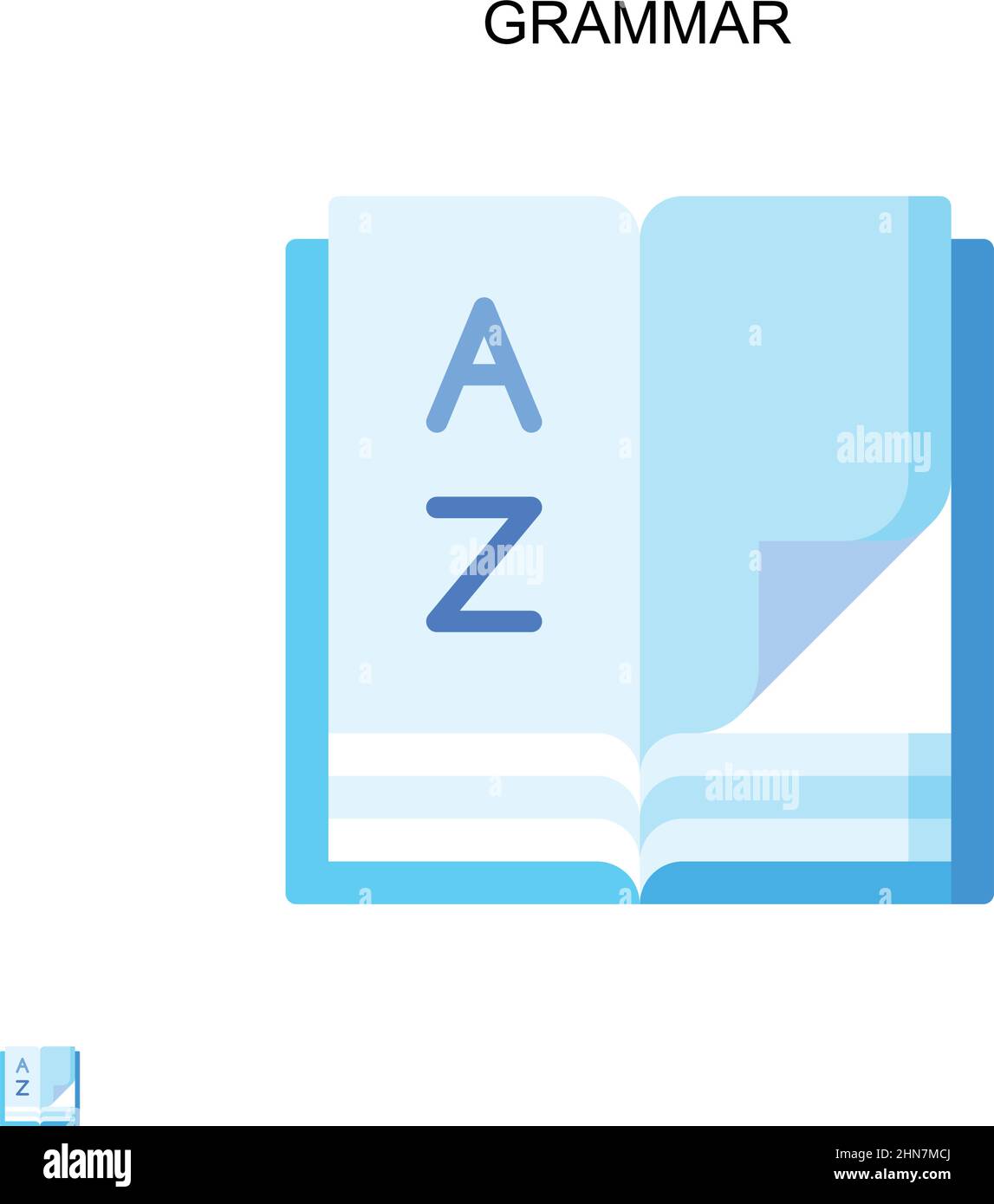 Grammar Simple vector icon. Illustration symbol design template for web mobile UI element Stock ...