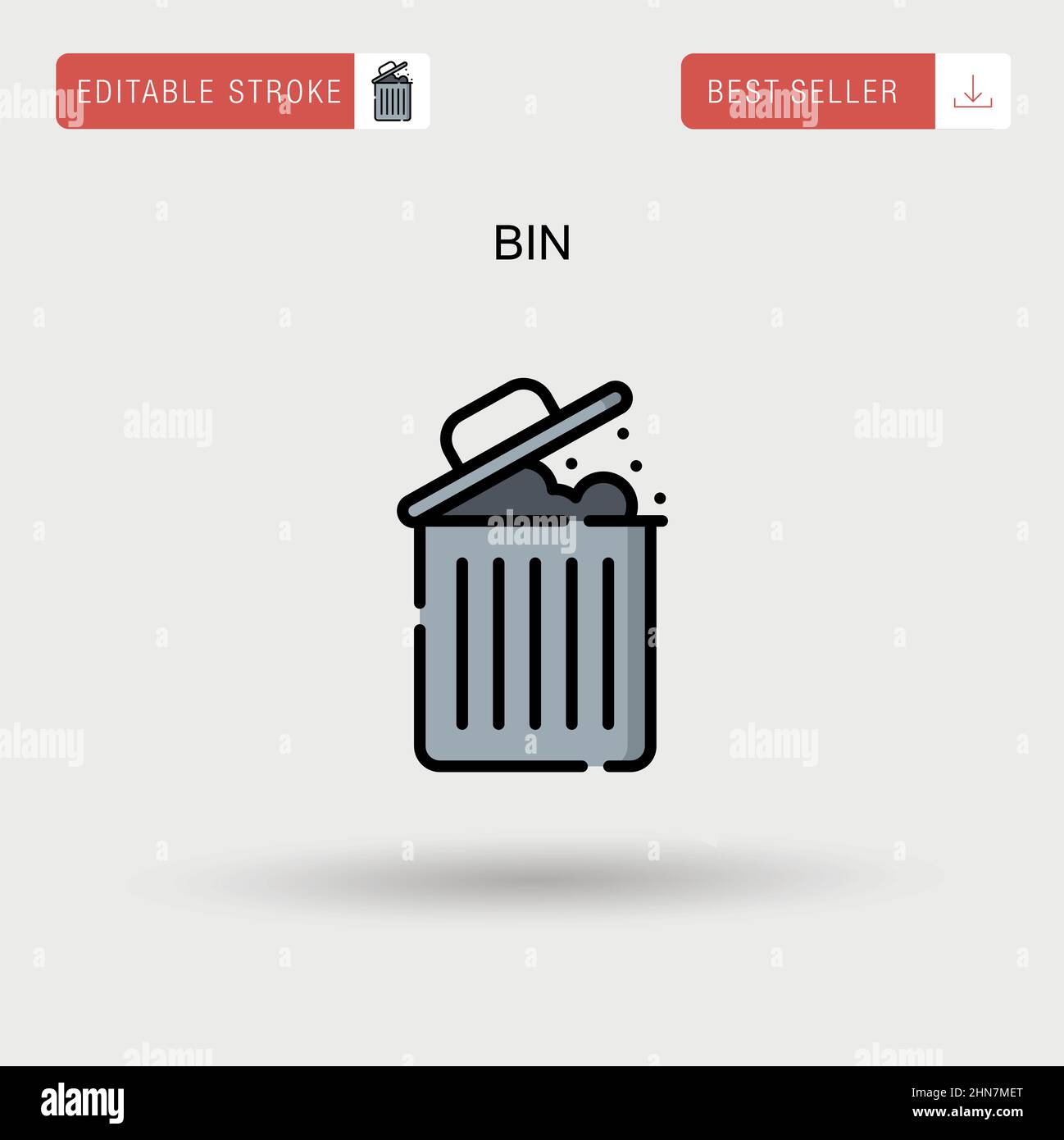 Metal bin Stock Vector Images - Alamy