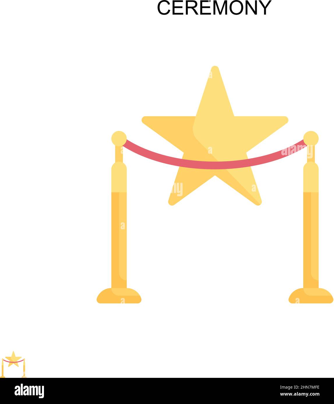 Ceremony Simple vector icon. Illustration symbol design template for ...