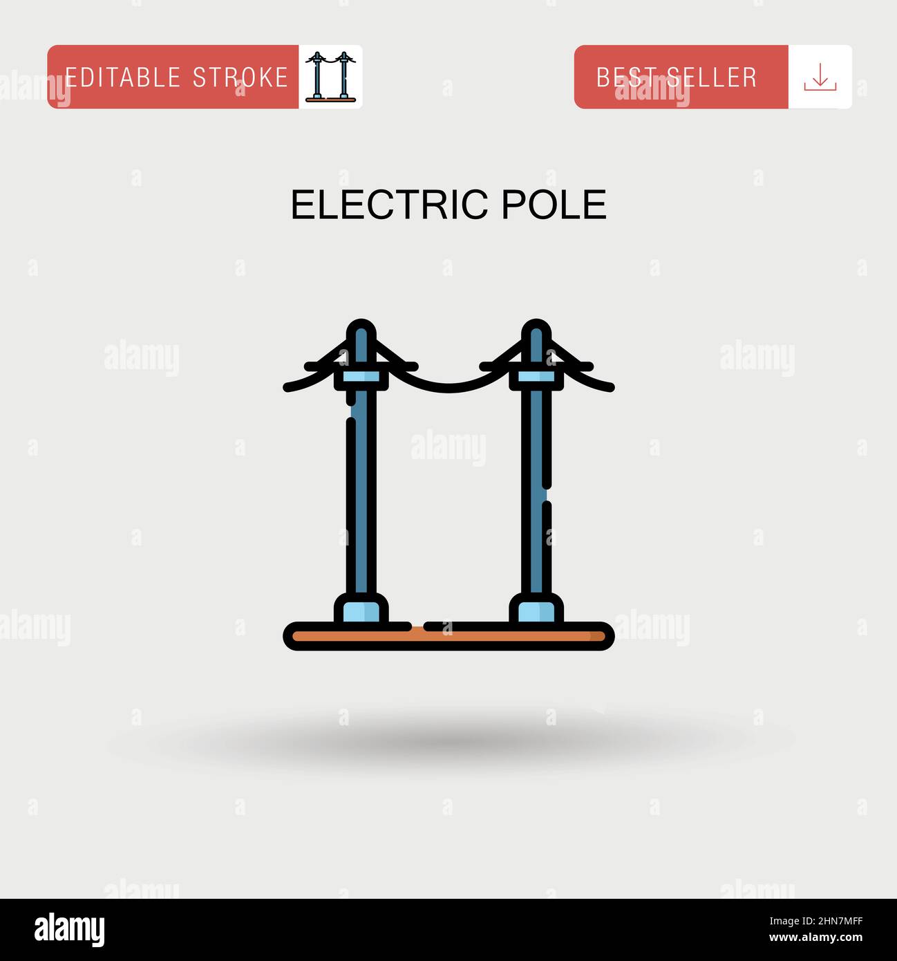 Electric pole Simple vector icon Stock Vector Image & Art - Alamy