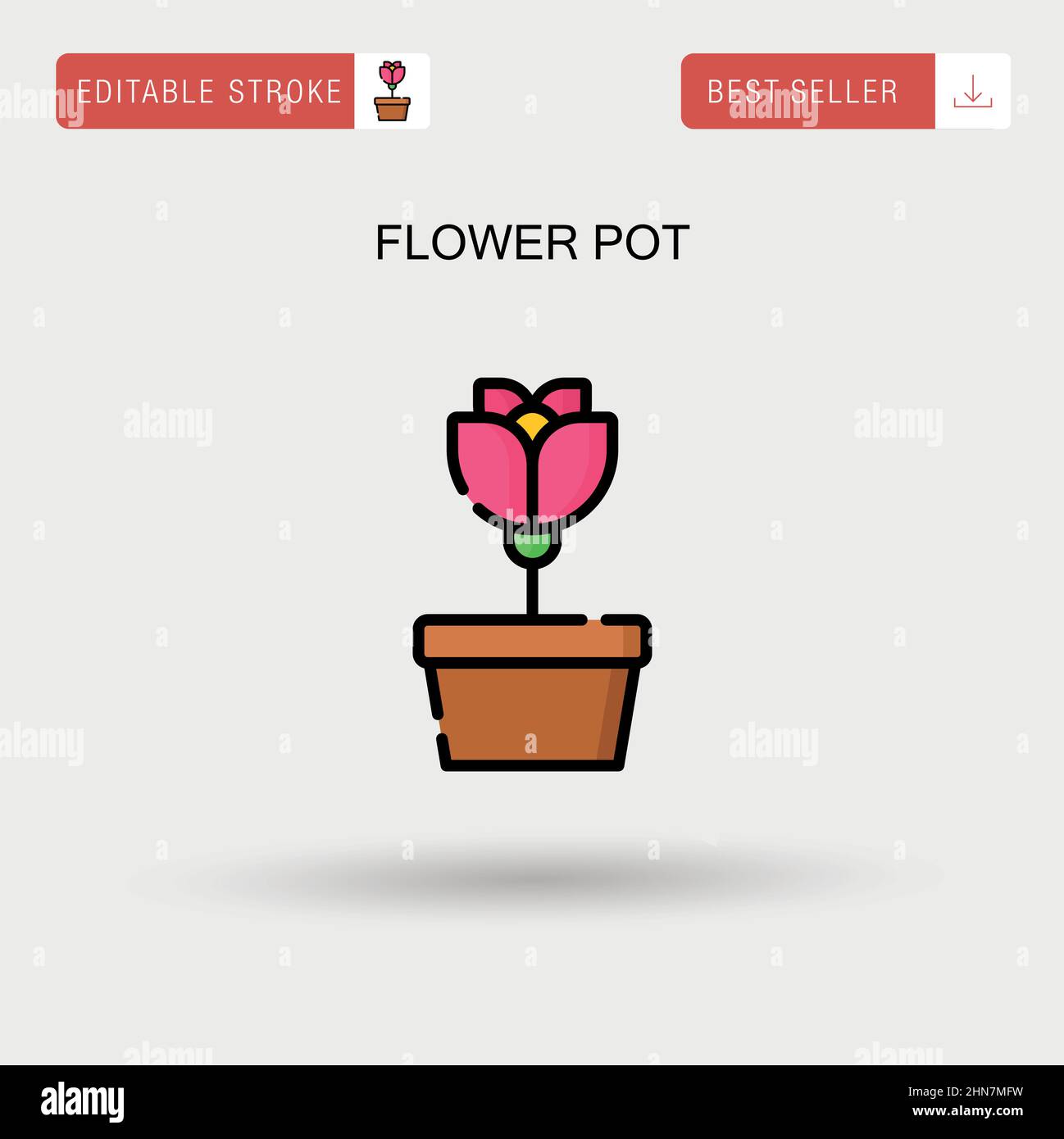 Flowerpot nature Stock Vector Images - Alamy
