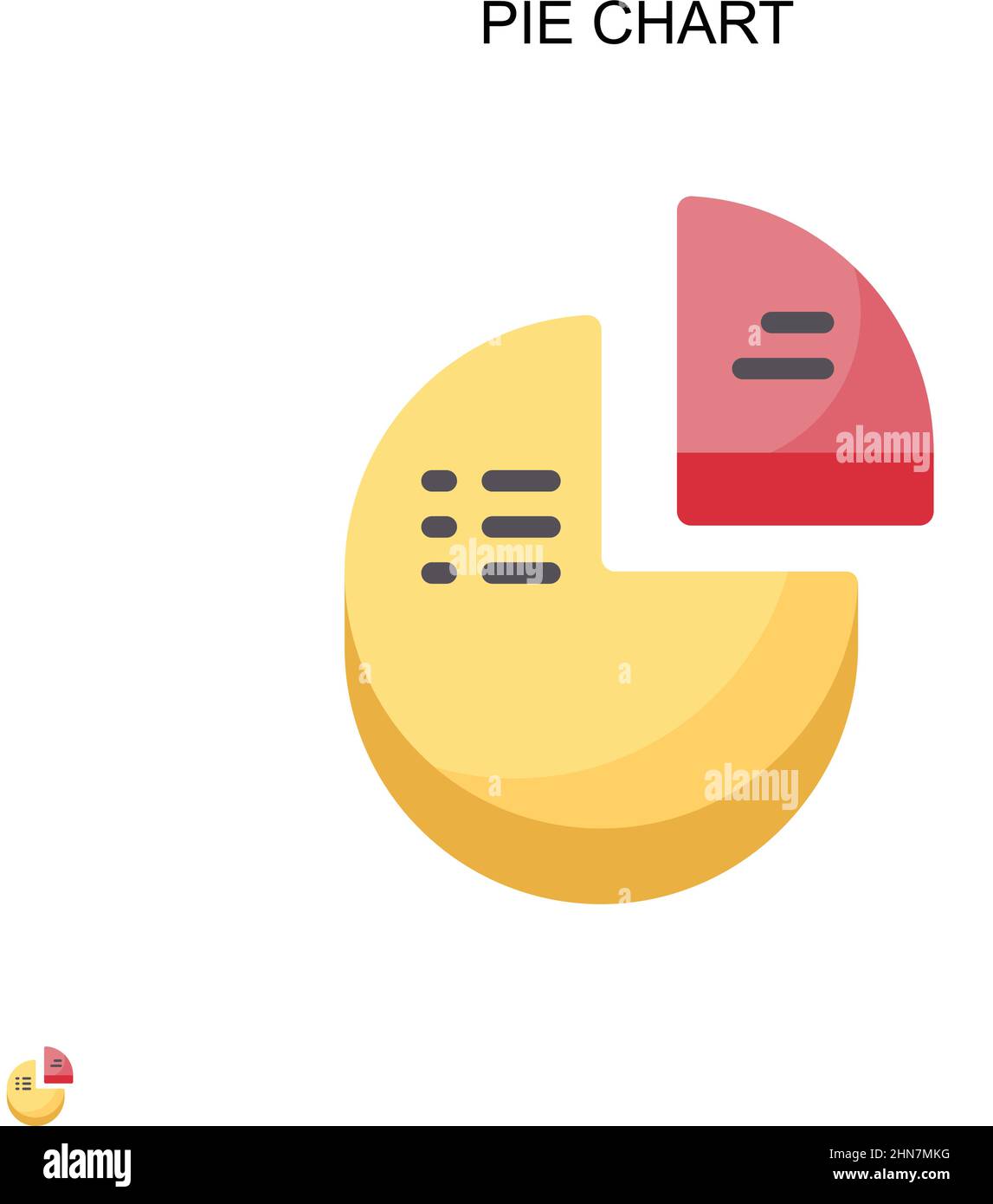 Pie chart Simple vector icon. Illustration symbol design template for ...