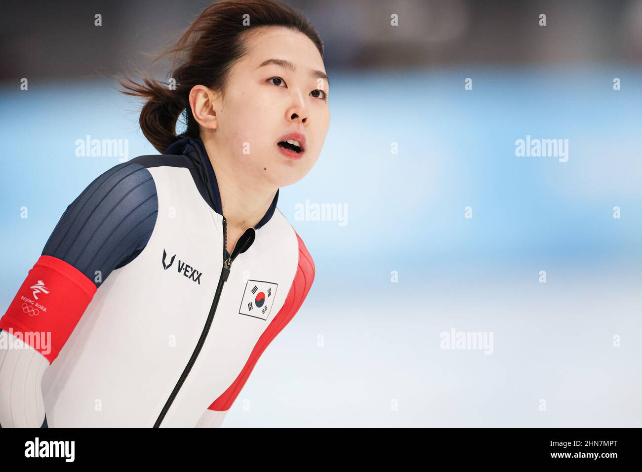 Beijing, China. 13th Feb, 2022. Minsun Kim (KOR) Speed Skating : Women's 500m during the Beijing ...